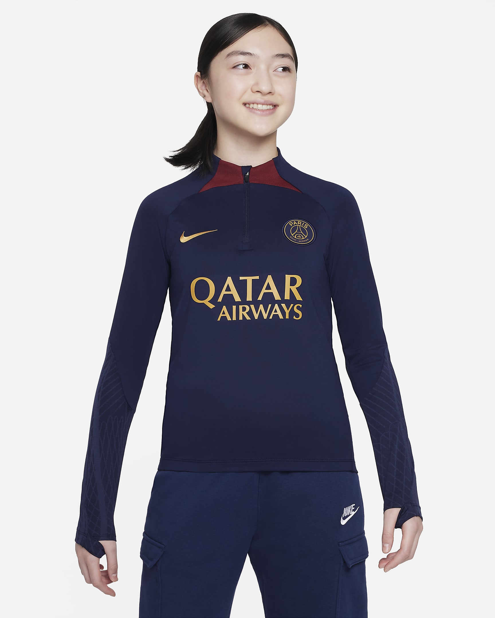 Paris Saint-Germain Strike Older Kids' Nike Dri-FIT Knit Football Drill ...