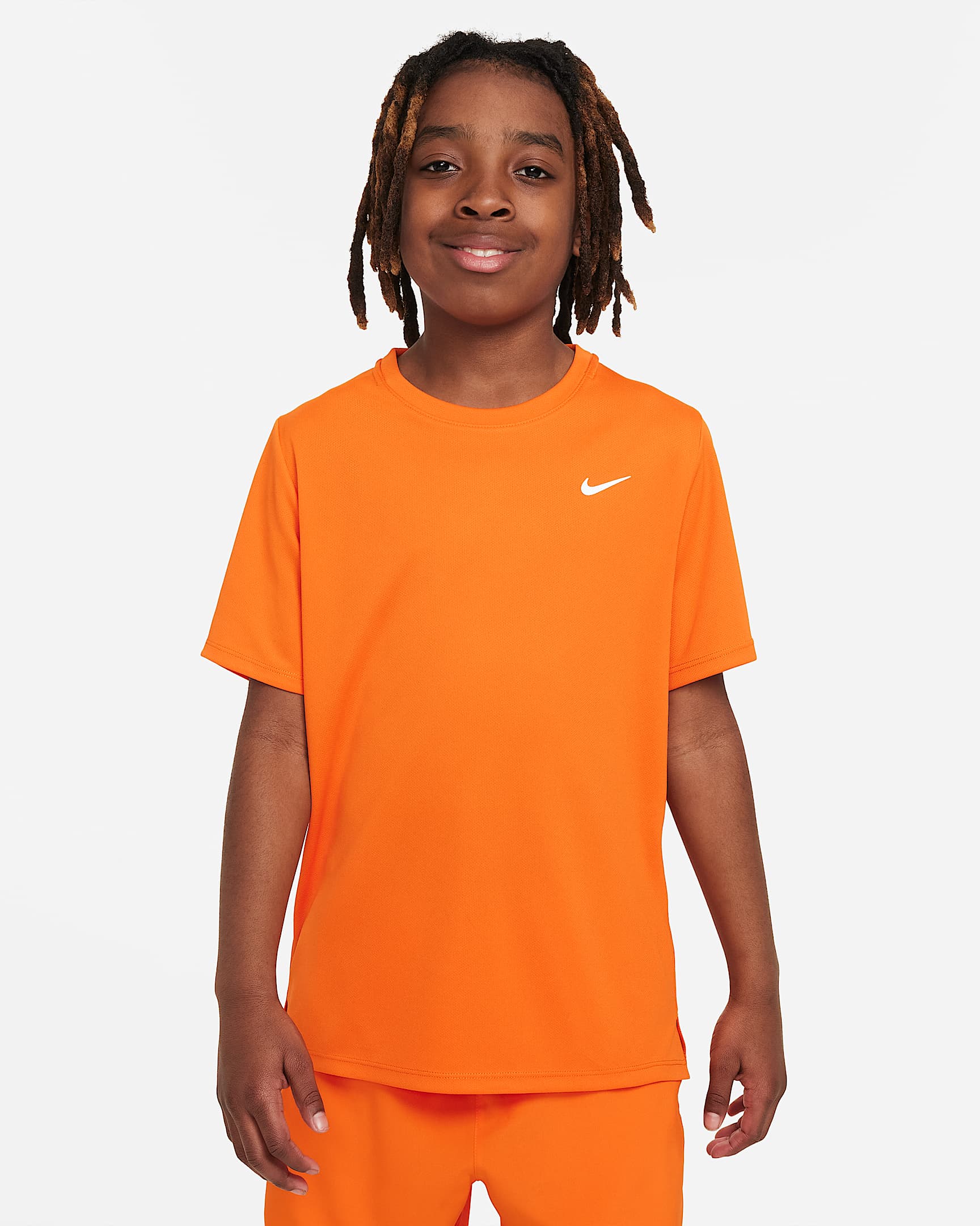 Nike Dri-FIT Miler Older Kids' (Boys') Short-Sleeve Training Top. Nike LU