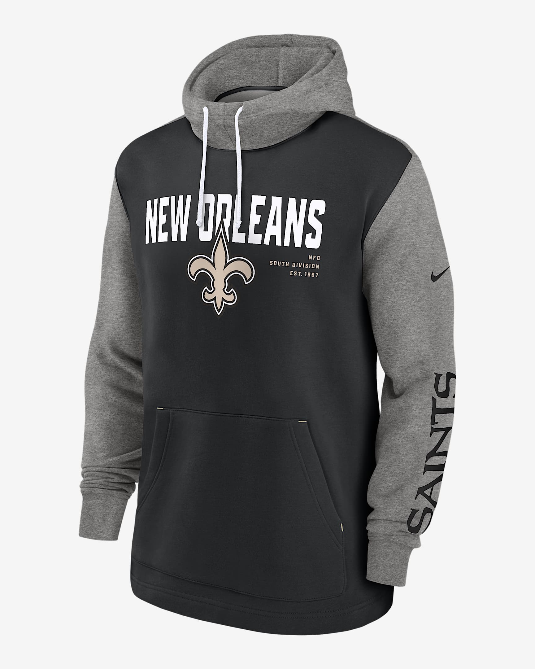 Sudadera con gorro sin cierre Nike de la NFL para hombre New Orleans ...