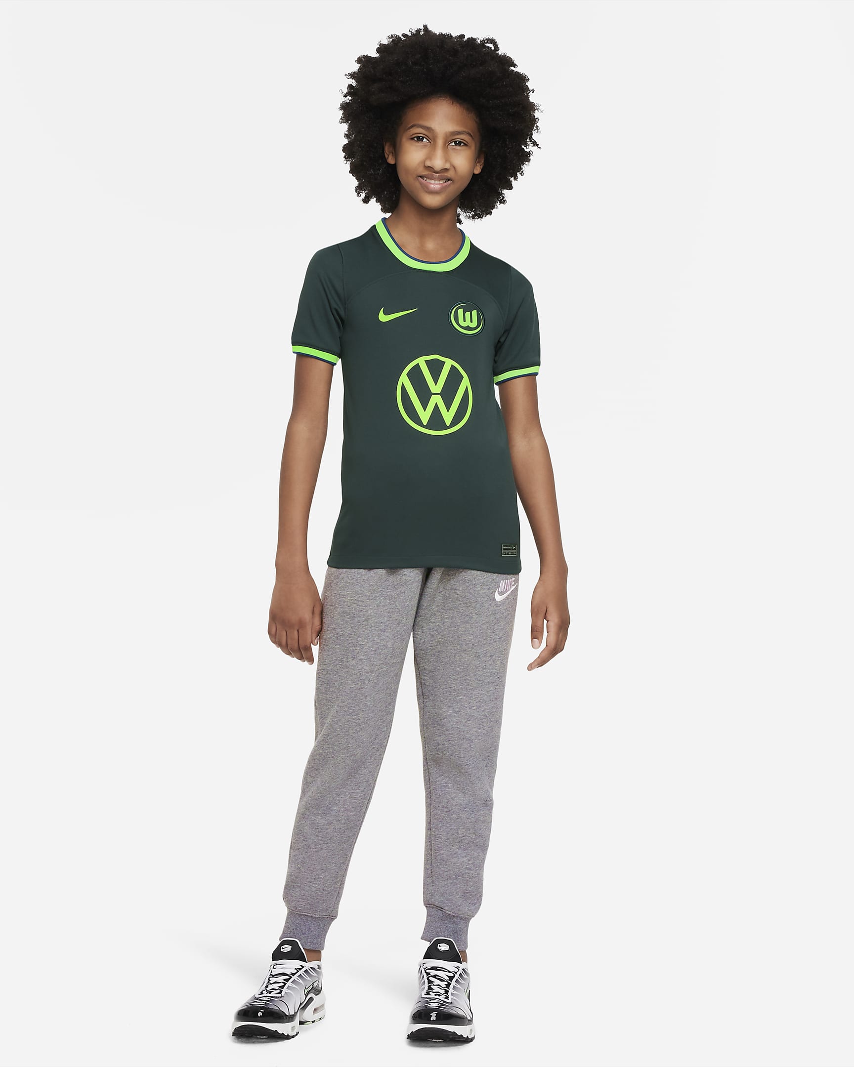 Koszulka Piłkarska Dla Dużych Dzieci Nike Dri Fit Vfl Wolfsburg 2022 23