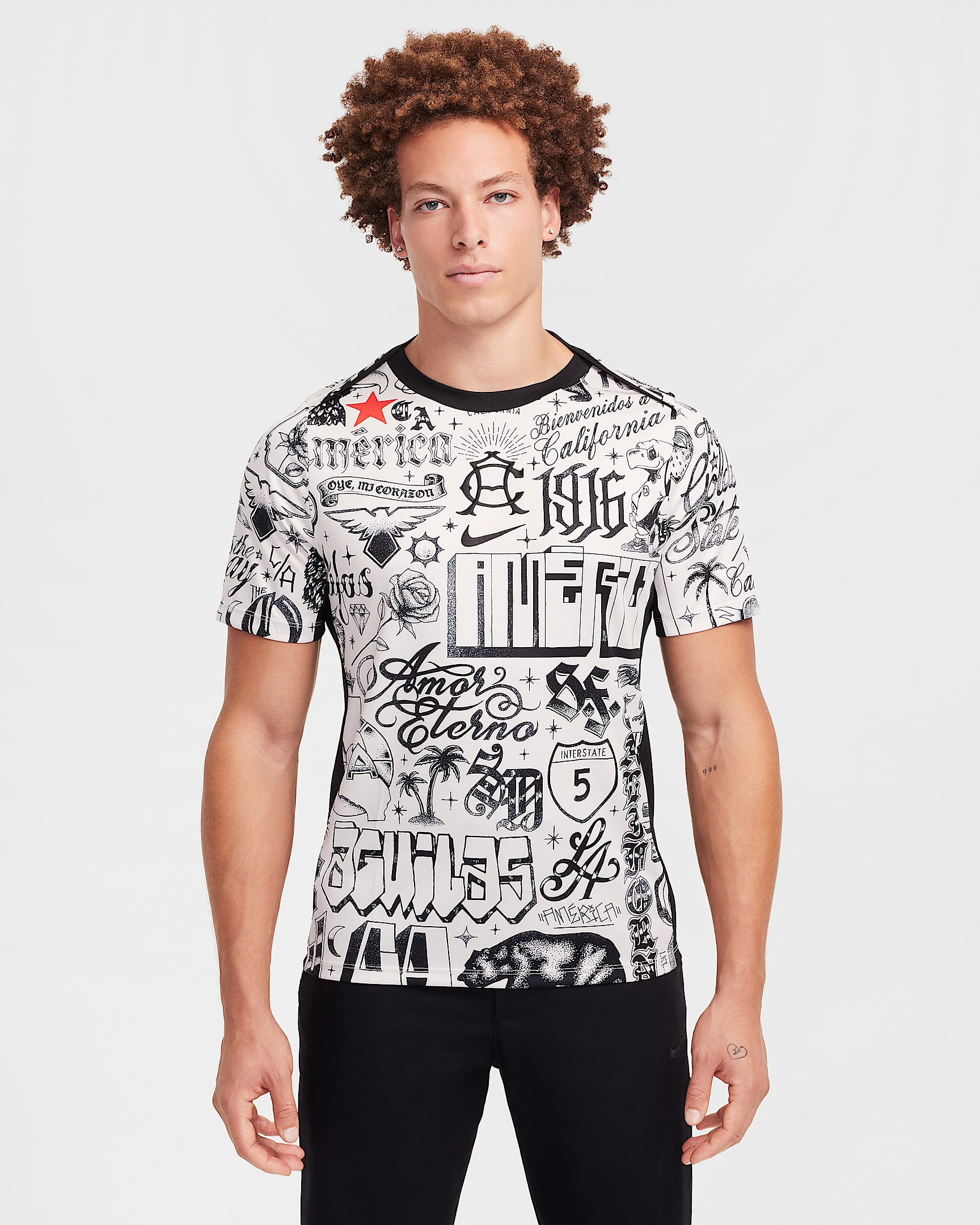 Haut De Foot Manches Courtes D avant match Nike Dri FIT Club Am rica