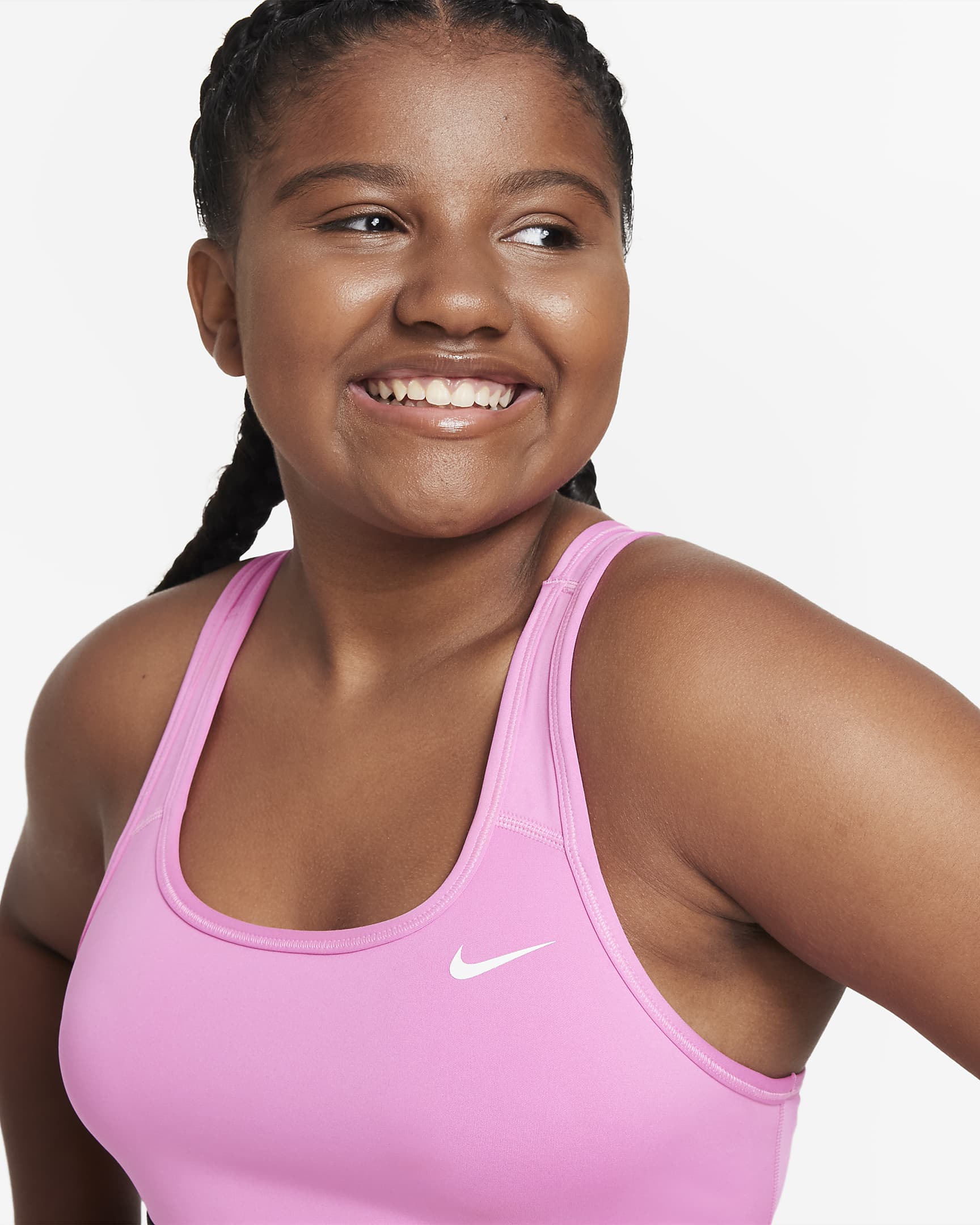 Nike Swoosh Big Kids' (Girls') Sports Bra (Extended Size). Nike.com