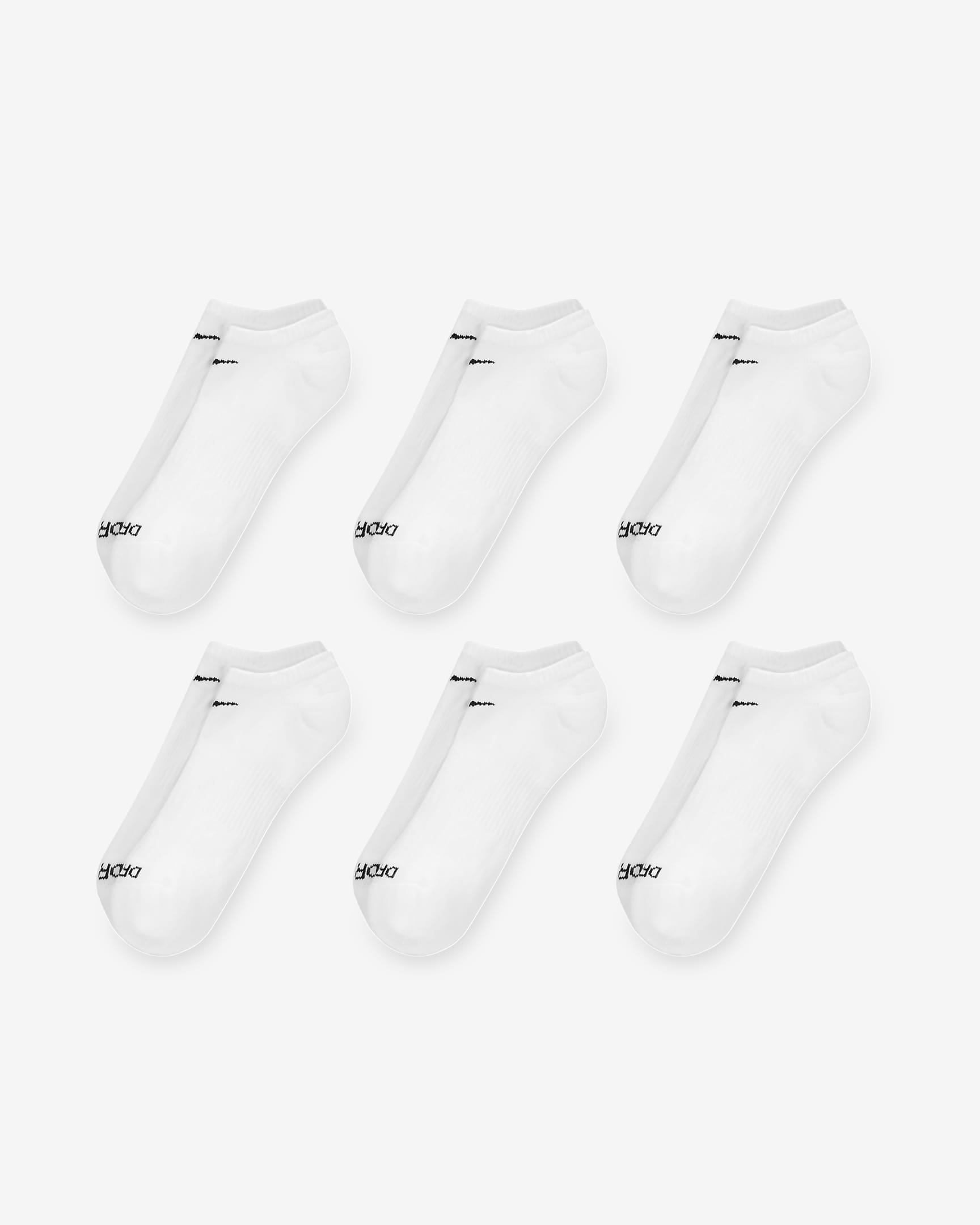 Nike Everyday Plus Cushioned No-Show treningssokker (6 par). Nike NO