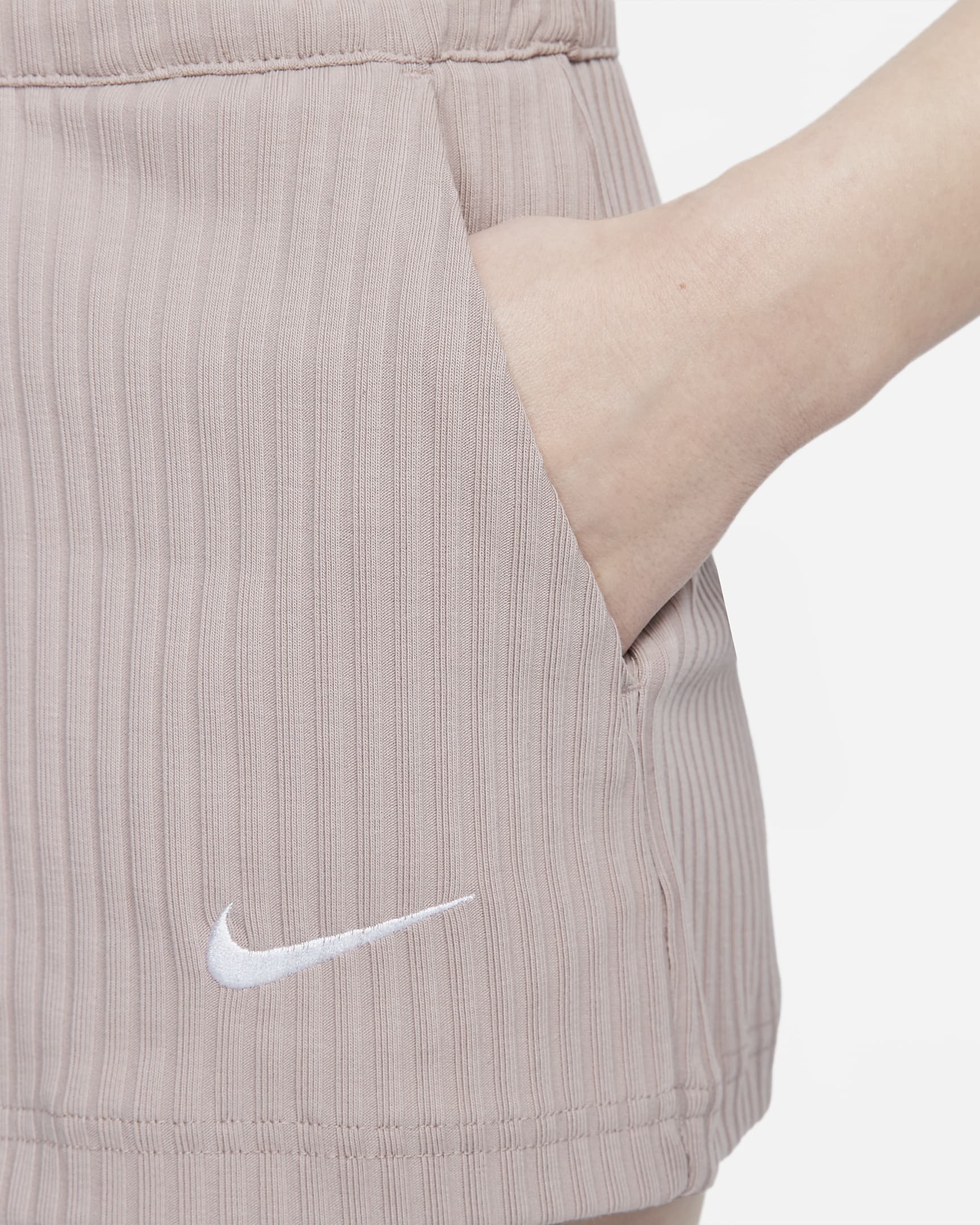 Nike Sportswear Women's High-Waisted Ribbed Jersey Shorts. Nike AE