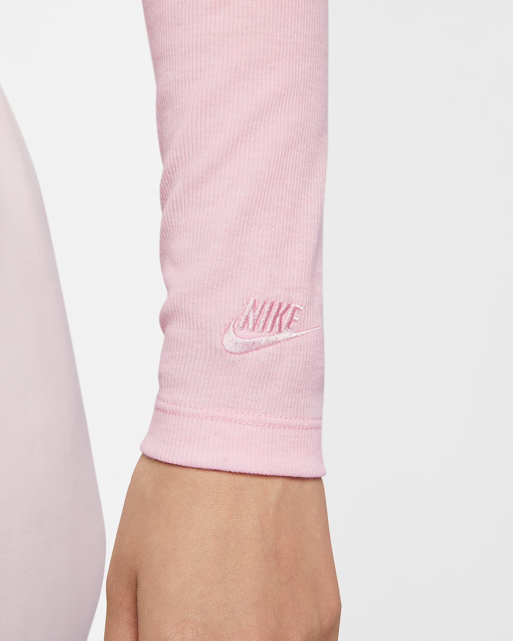 Nike Sportswear Womens Ribbed Long Sleeve Cropped Top Nike My