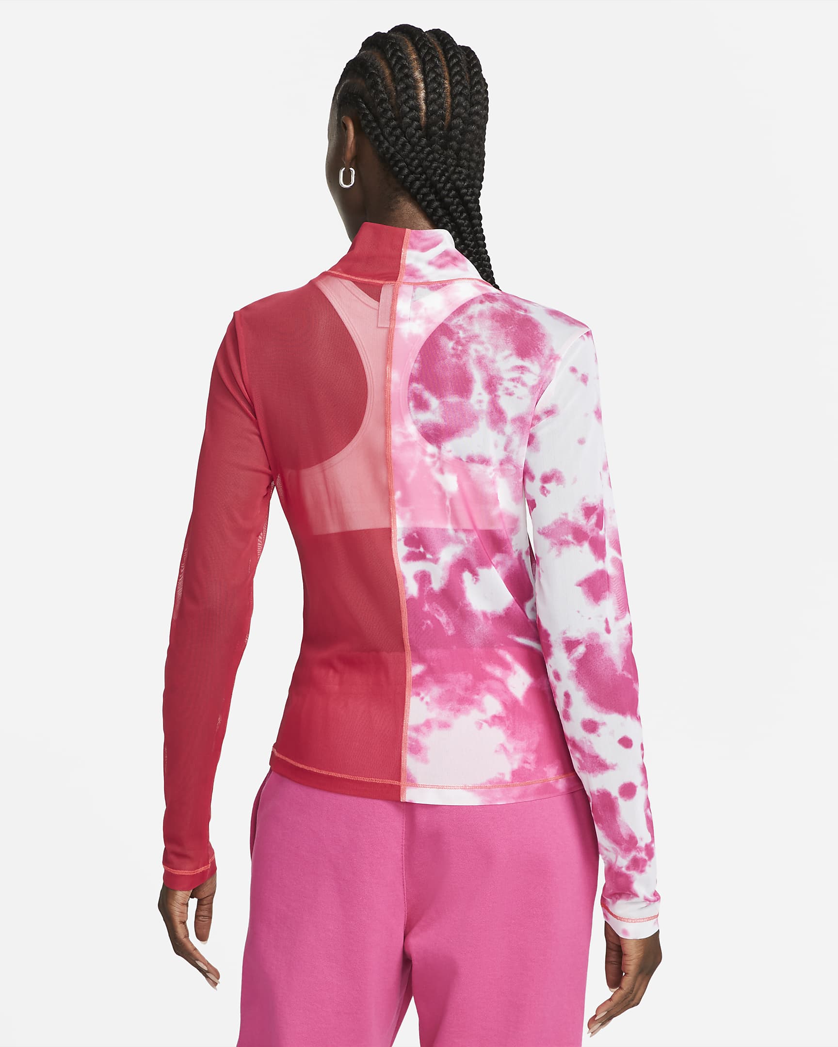 Nike Sportswear Women's Long-Sleeve Patchwork Top. Nike AE