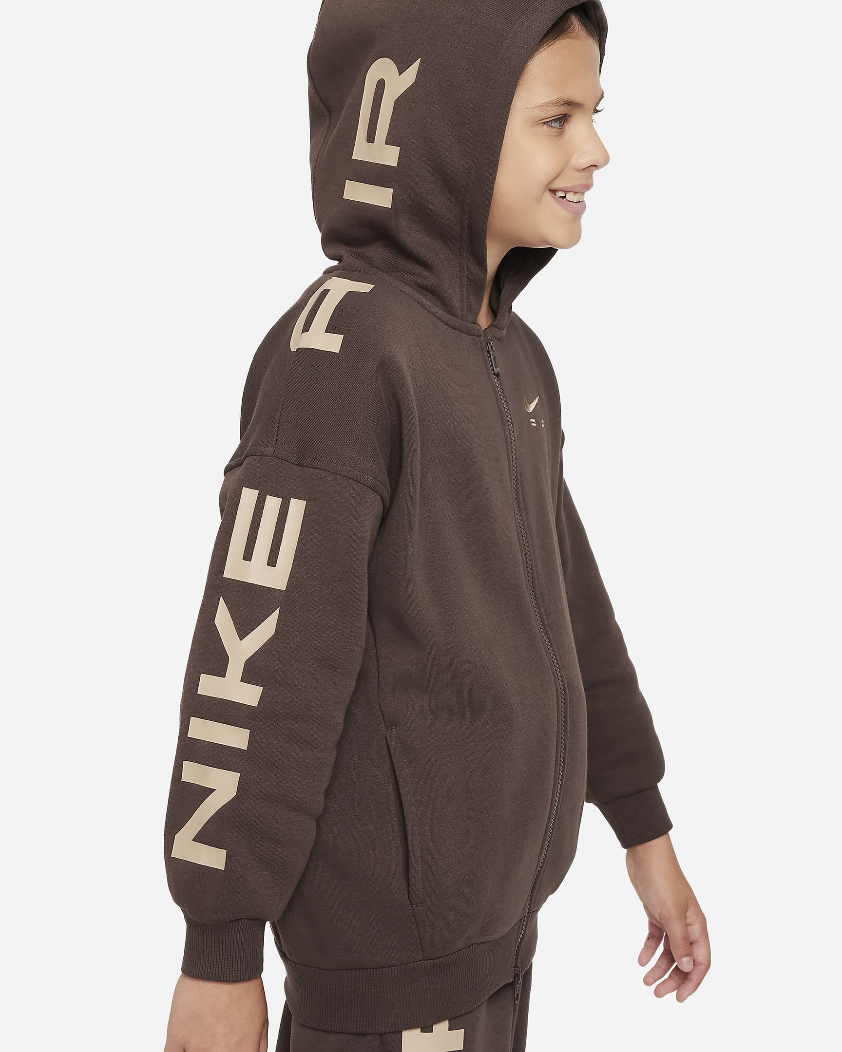 Nike Air Club Fleece Older Kids' (Girls') Oversized Full-Zip Hoodie ...