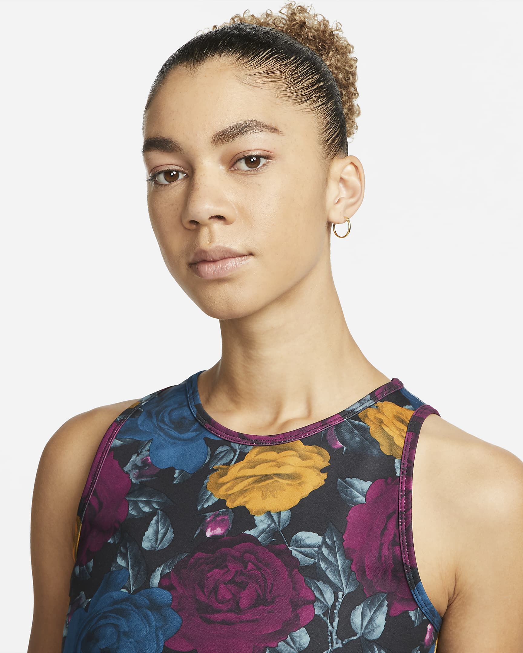 Nike Dri-FIT Icon Clash Aansluitende tanktop met print voor dames. Nike BE Nike Dri-FIT Icon Clash Aansluitende tanktop met print voor dames. Nike BE