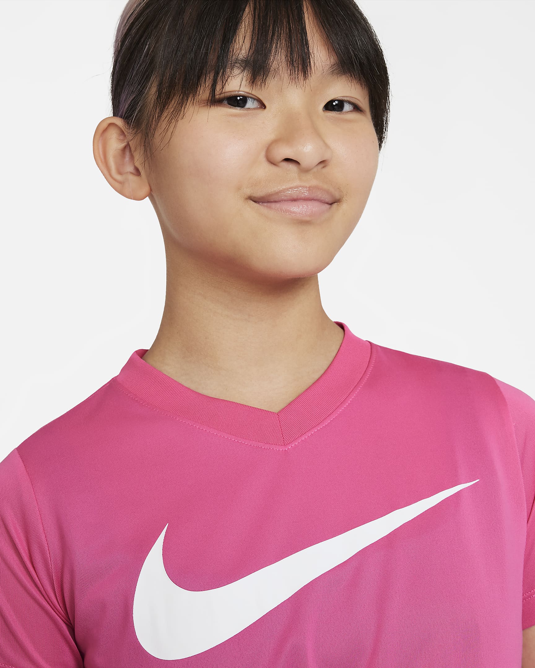 Nike Dri-FIT Legend Older Kids' (Girls') V-Neck Training T-Shirt. Nike IE