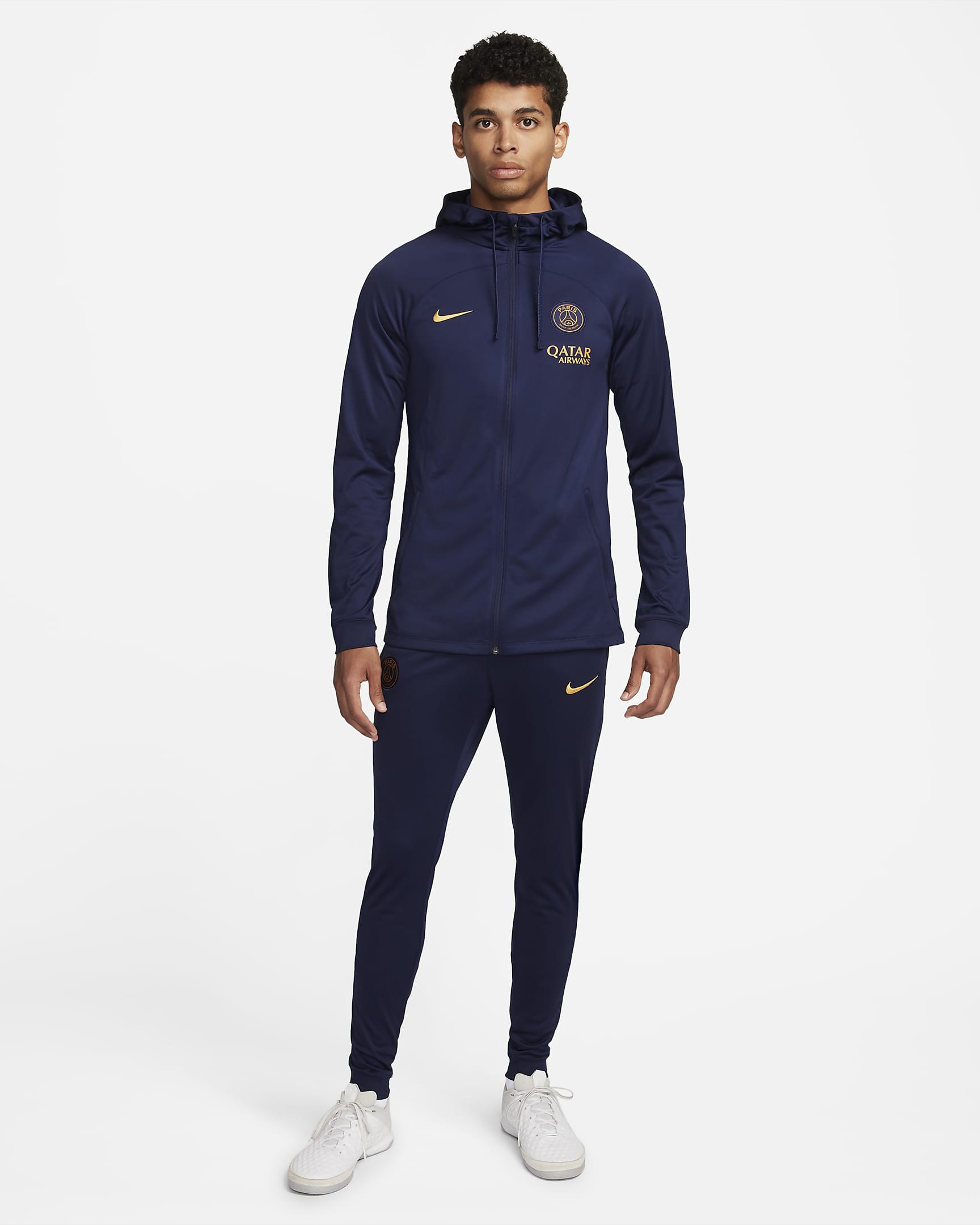 Paris Saint-Germain Strike Men's Nike Dri-FIT Hooded Football Tracksuit ...