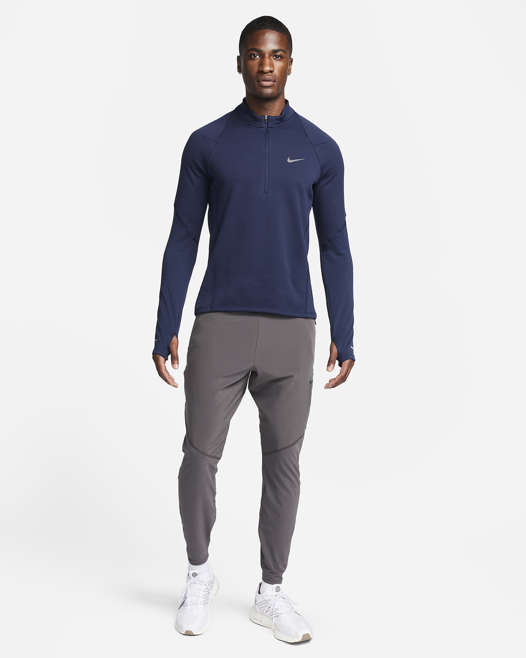 Nike Repel Men's Therma-FIT 1/2-Zip Running Top. Nike LU