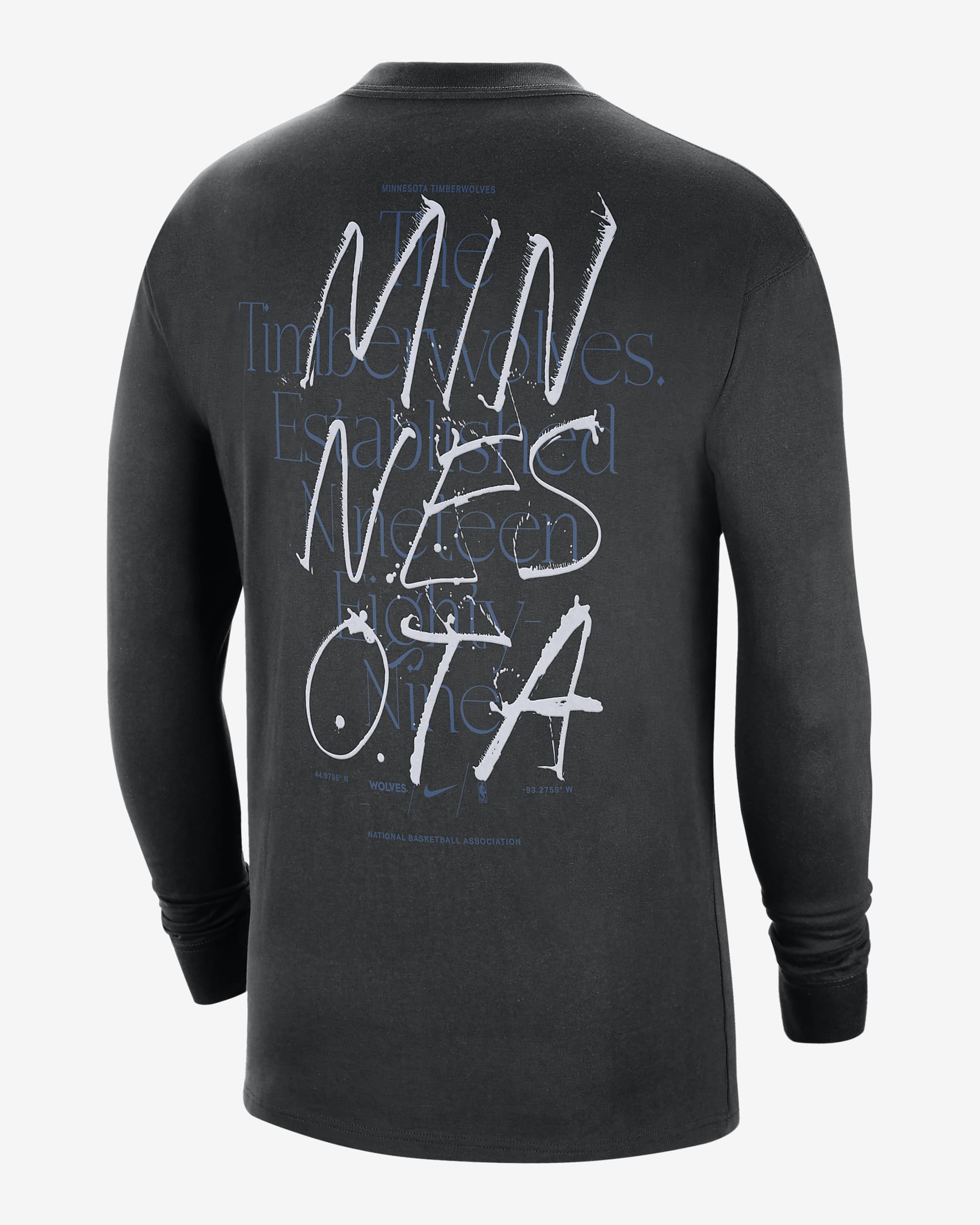 Playera de manga larga Nike NBA para hombre Minnesota Timberwolves Courtside Max90. Nike.com