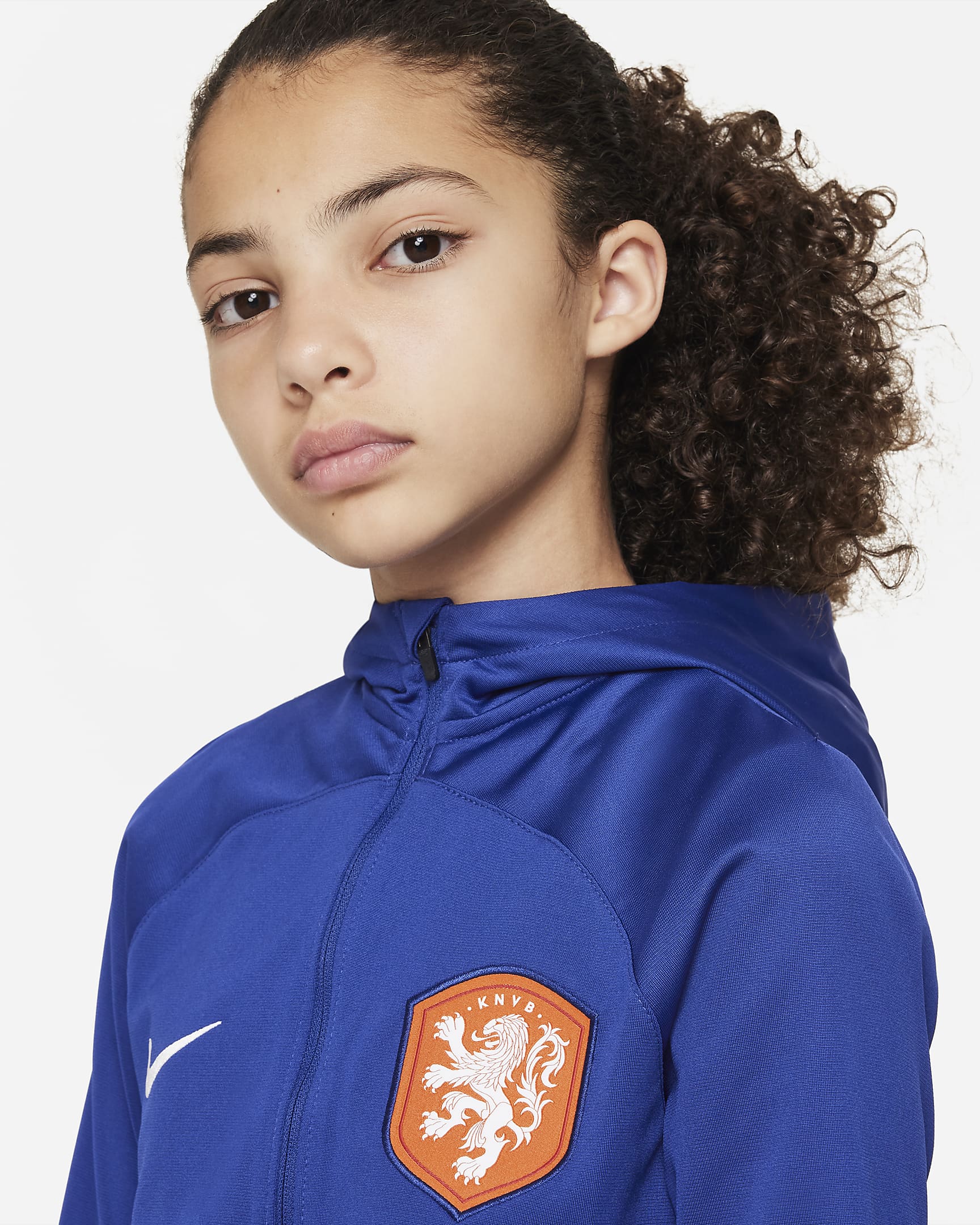 Netherlands Strike Older Kids Nike Dri FIT Hooded Football Tracksuit