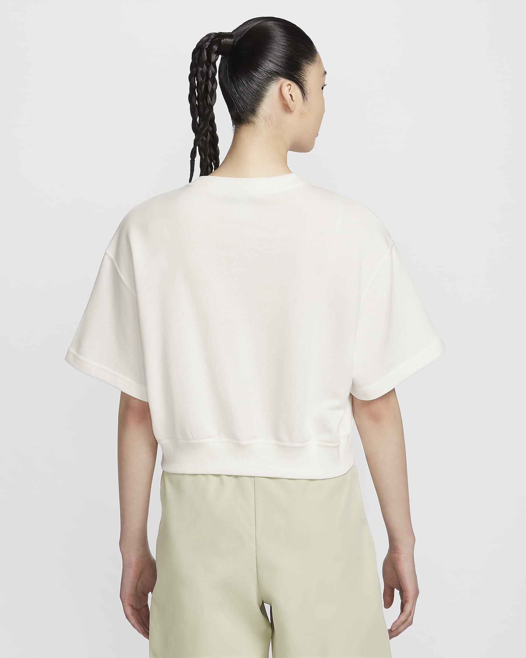 Nike Sportswear Women's French Terry Short-Sleeve Cropped Top. Nike IN