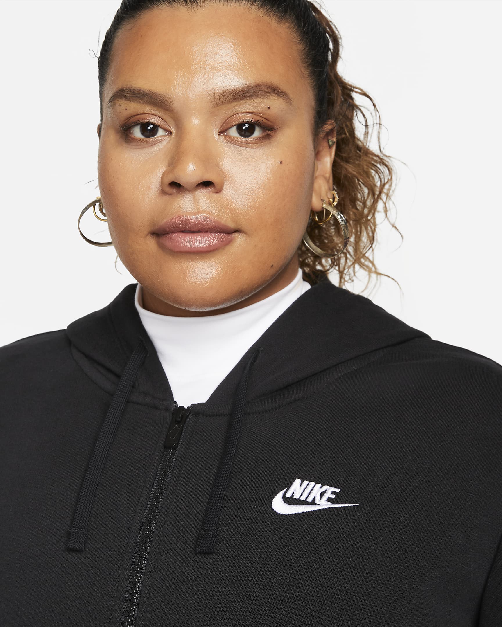 Nike Sportswear Club Fleece Womens Full Zip Hoodie Plus Size