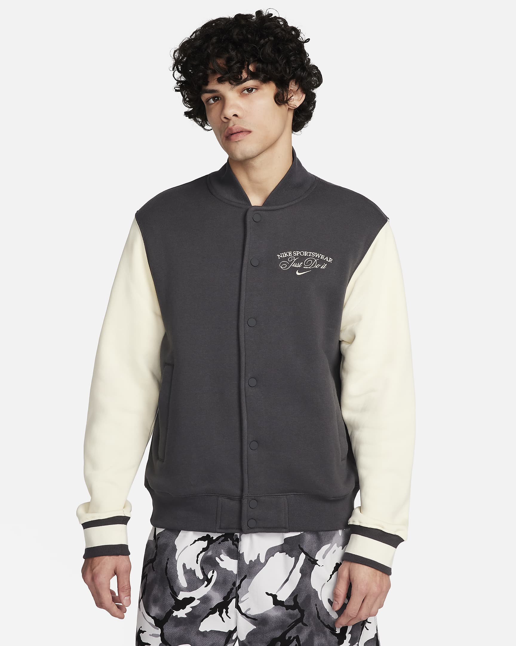 Nike Sportswear Men's Fleece Varsity Jacket. Nike UK