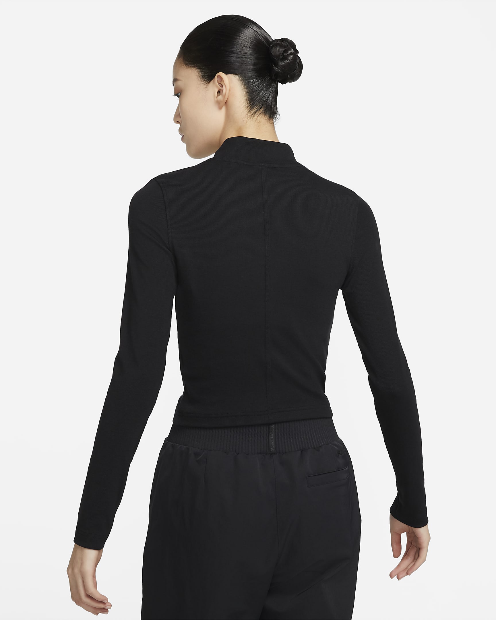 Nike Sportswear Essential Womens Ribbed Mock Neck Long Sleeve Top Nike Vn