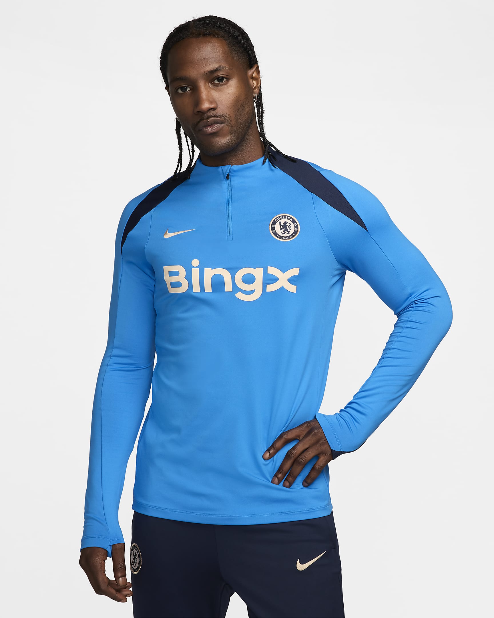 Chelsea F.C. Strike Men's Nike Dri-FIT Football Drill Top. Nike UK