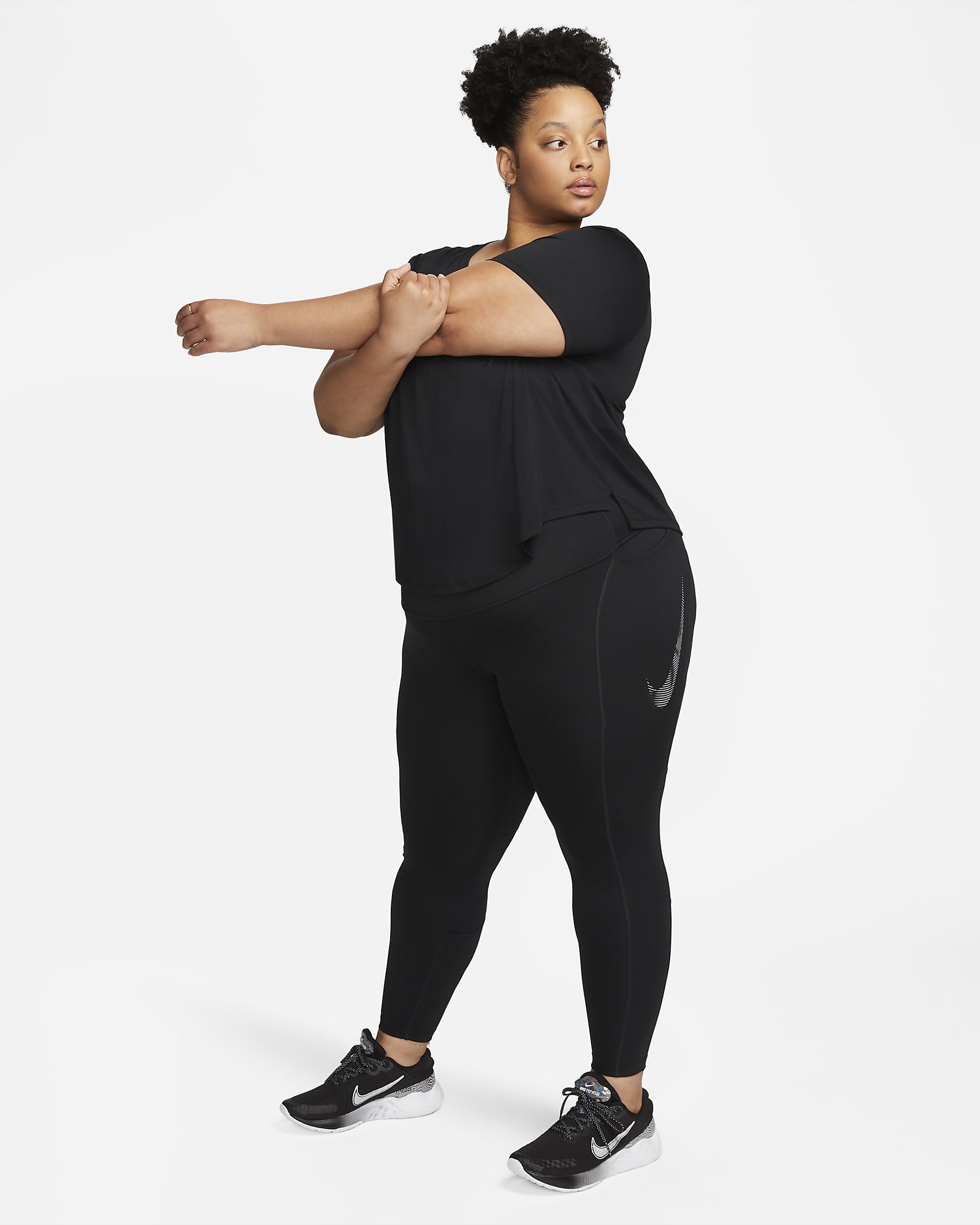 Nike Fast Women's Mid-Rise 7/8 Leggings (Plus Size). Nike LU