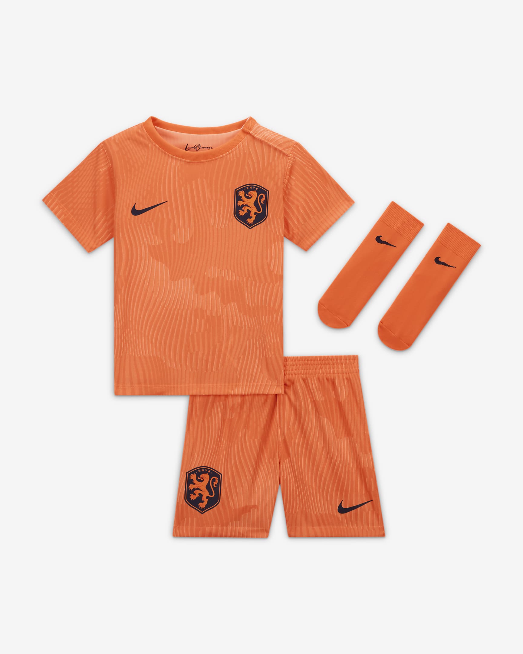 Netherlands 2023 Home Baby/Toddler Nike Dri-FIT 3-Piece Kit. Nike NL