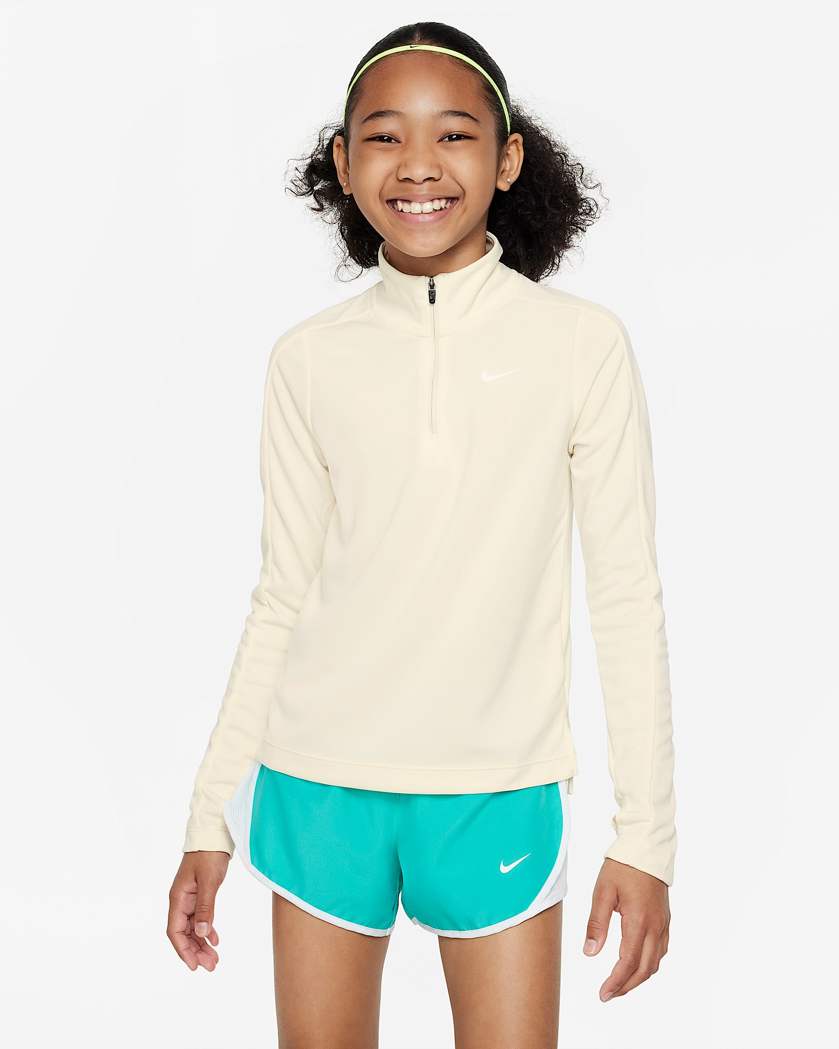Nike Dri-FIT Older Kids' (Girls') Long-Sleeve 1/2-Zip Top. Nike DK