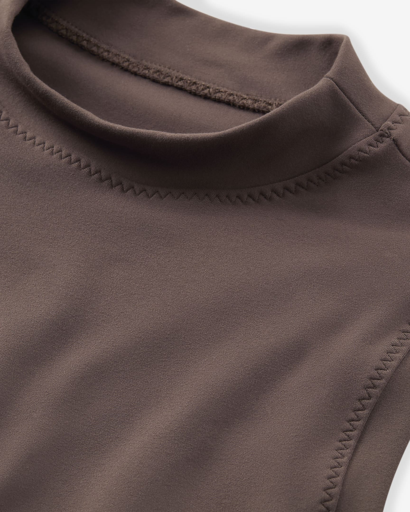 Nike One Fitted Womens Dri Fit Mock Neck Cropped Tank Top
