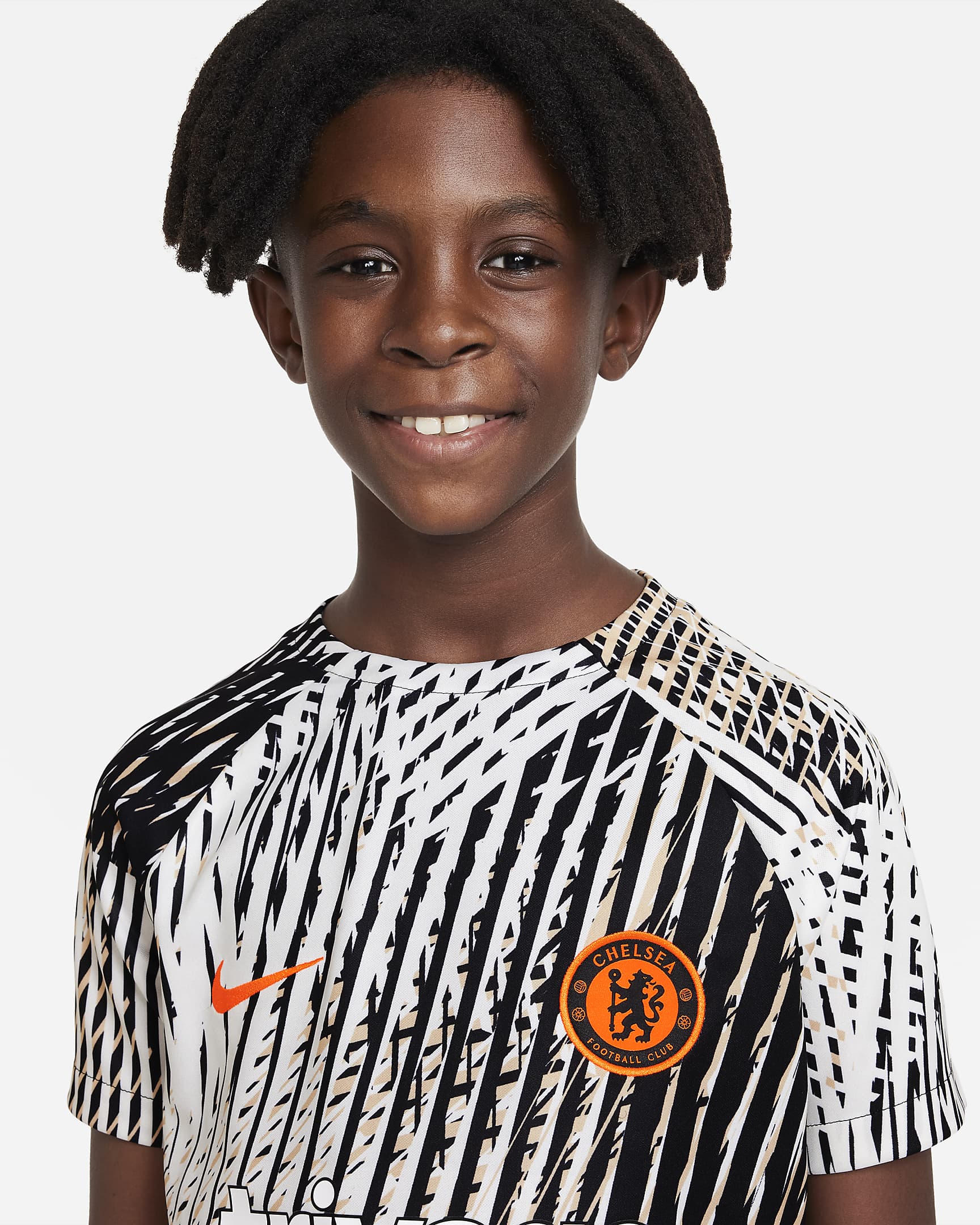 Chelsea F.C. Older Kids' Nike Dri-FIT Pre-Match Football Top. Nike LU