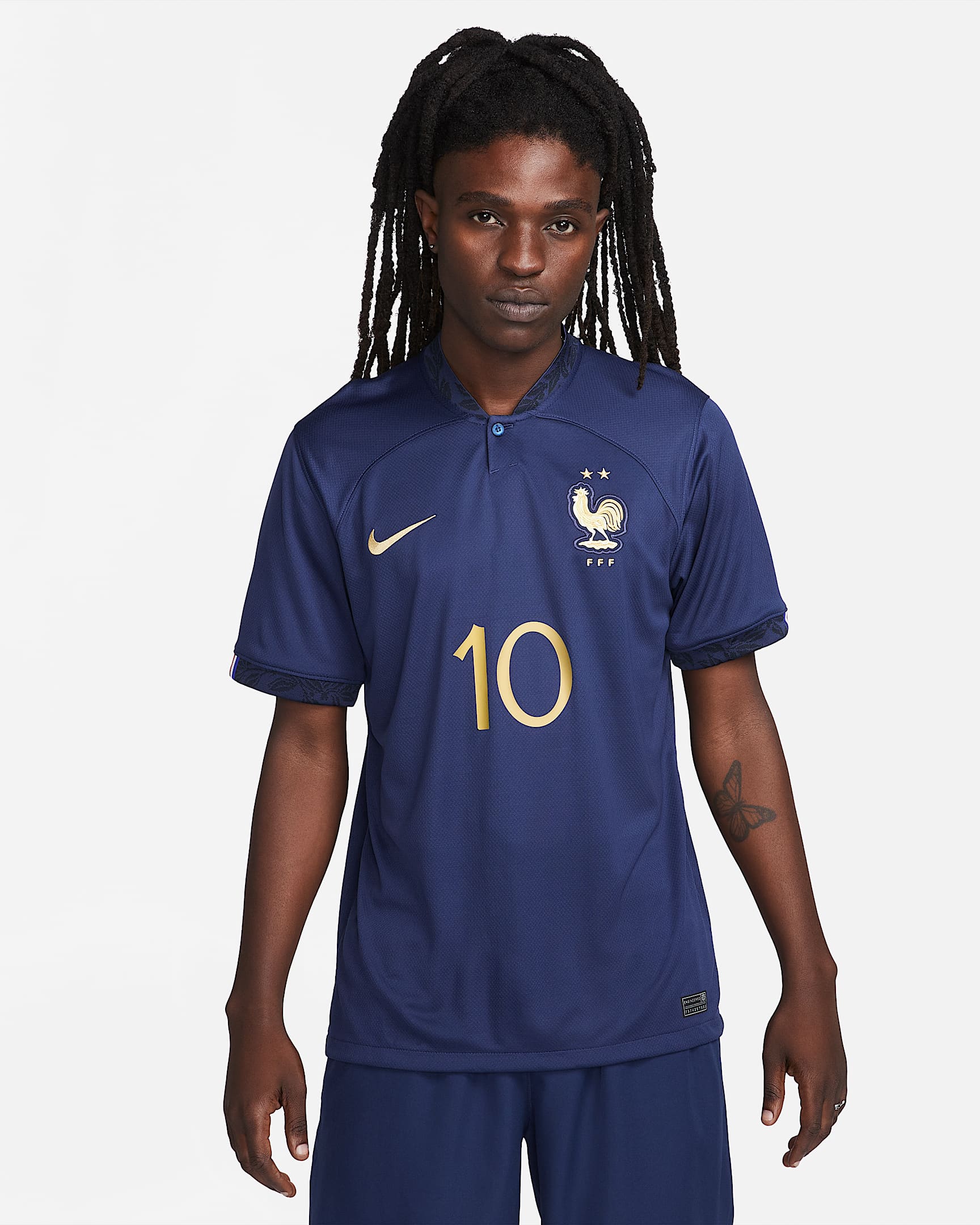 Maglia da calcio Nike Dri-FIT Kylian Mbappé FFF 2022/23 Stadium da uomo ...