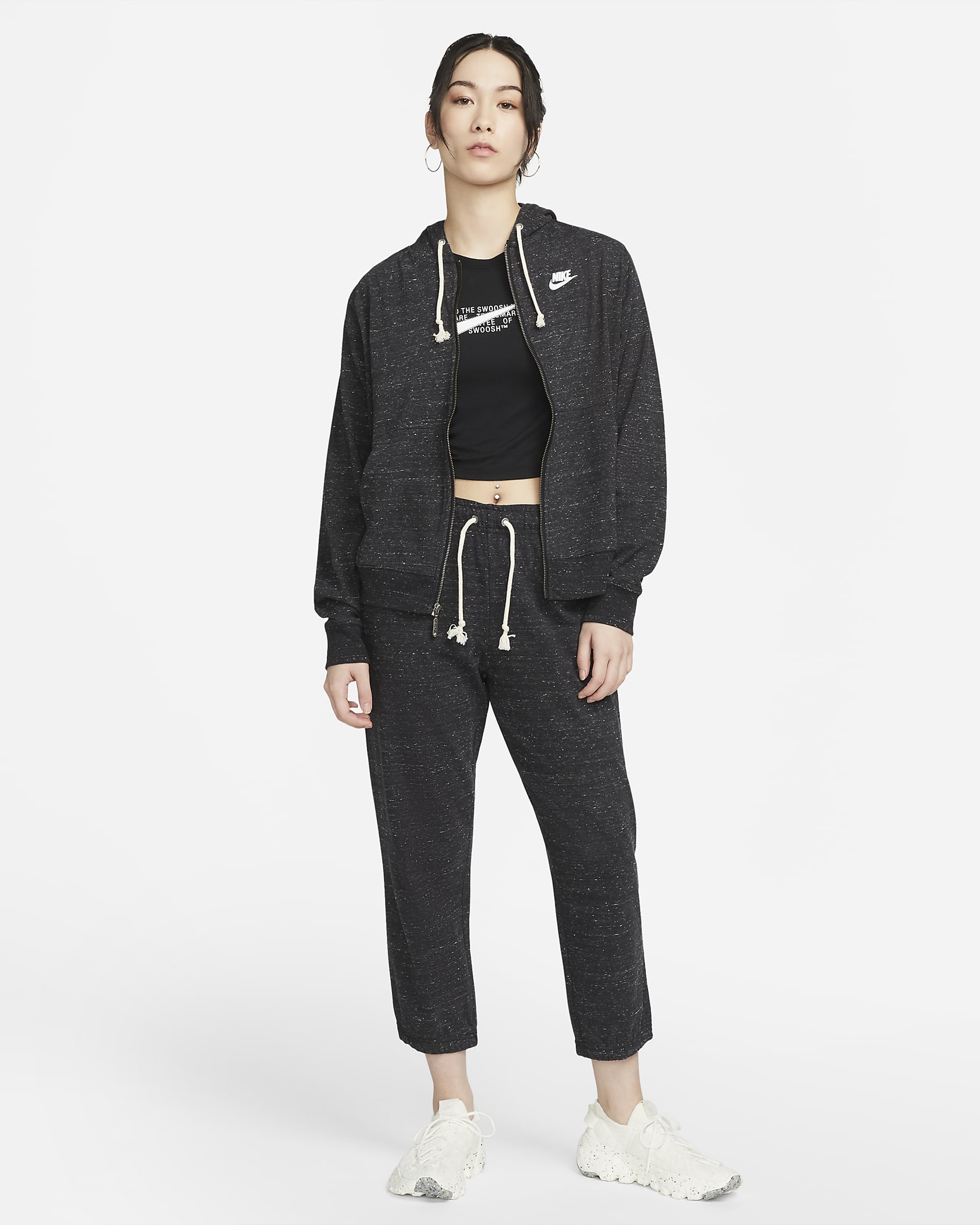 Nike Sportswear Gym Vintage Womens Full Zip Hoodie Nike Pt