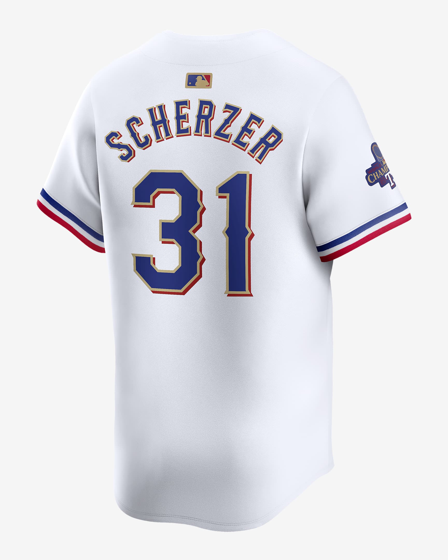Max Scherzer Texas Rangers 2023 World Series Champions Gold Men's Nike ...