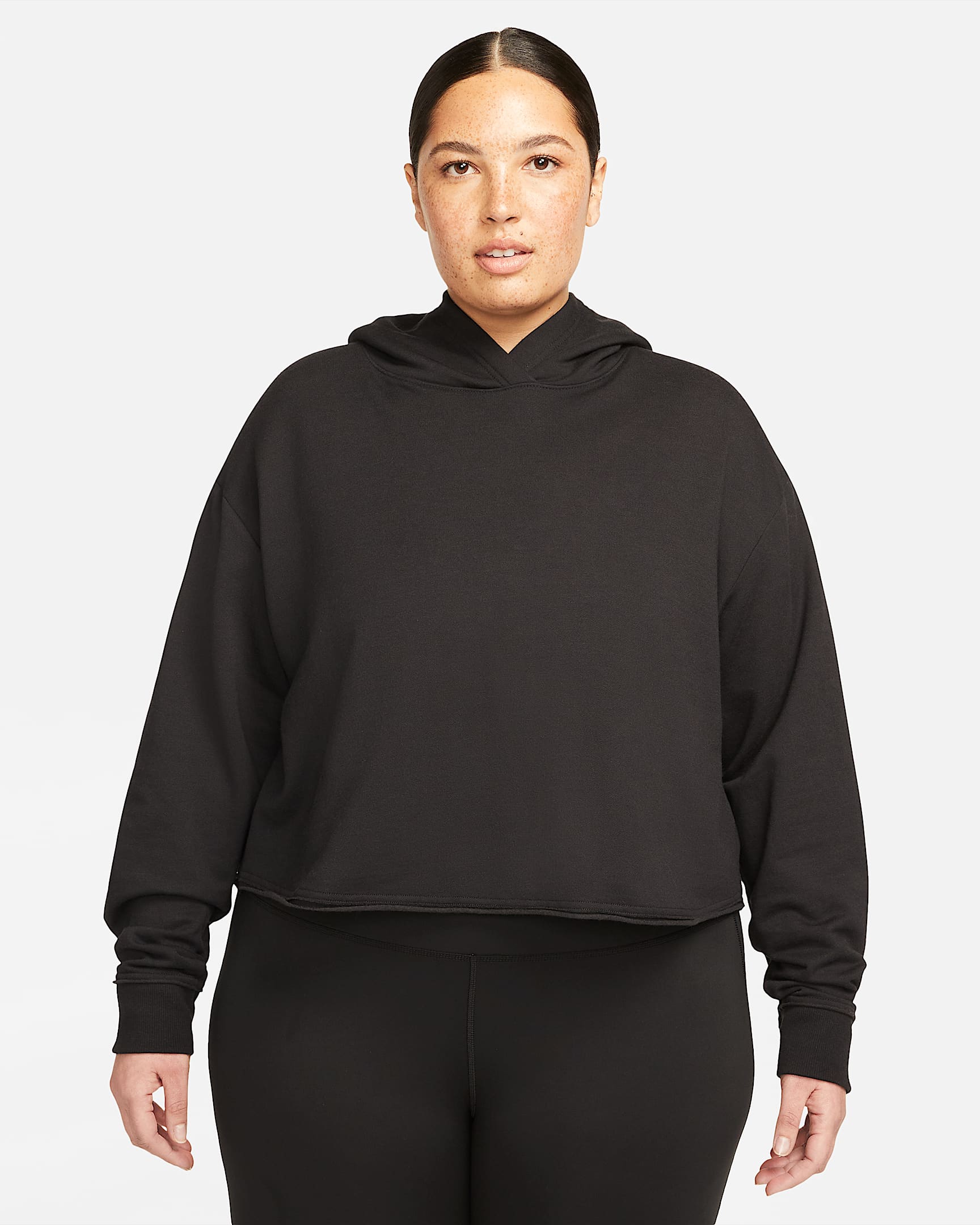 Nike Yoga Luxe Women's Cropped Fleece Hoodie (Plus Size). Nike UK