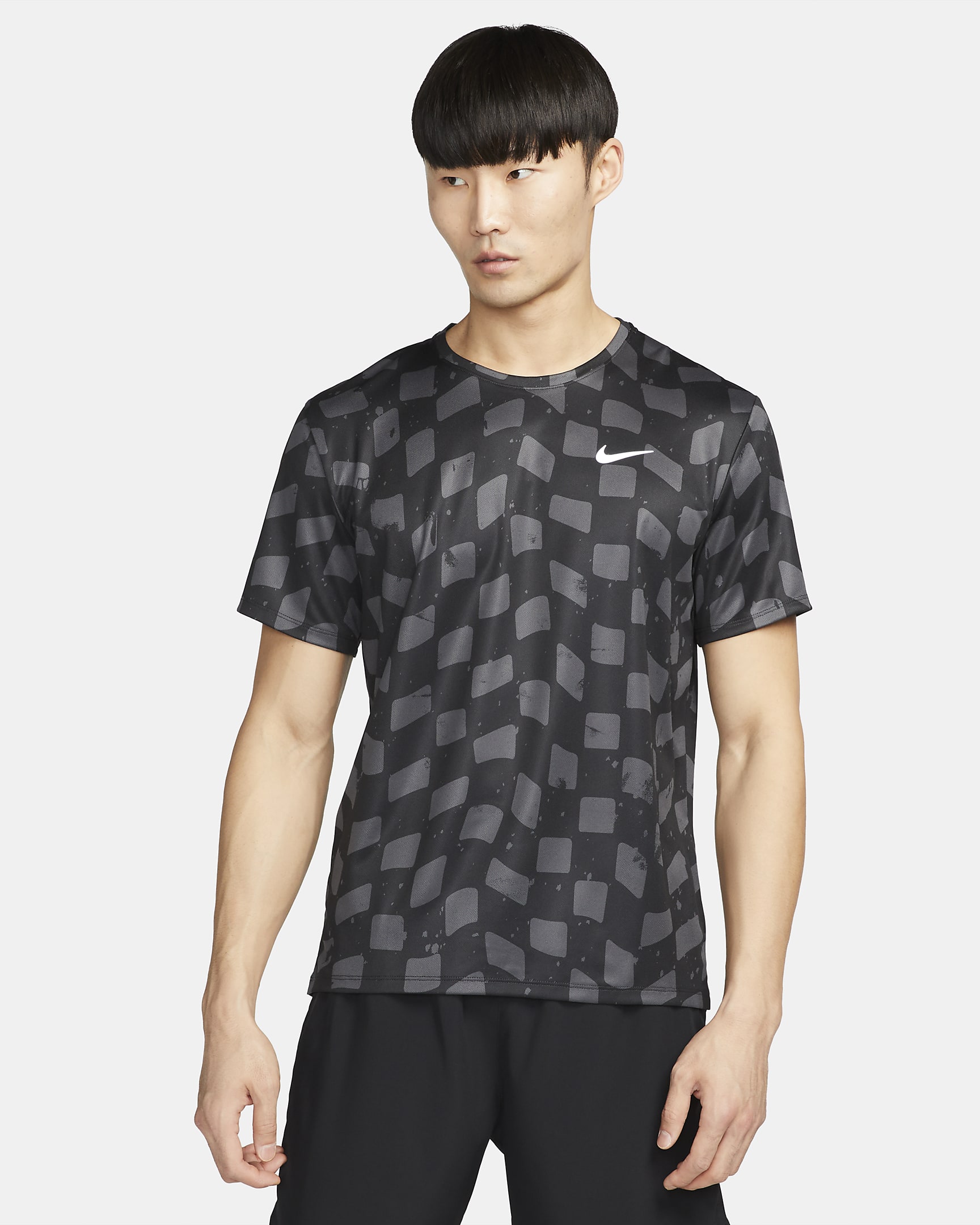 Nike Dri Fit Miler Mens Short Sleeve Running Top Nike Il