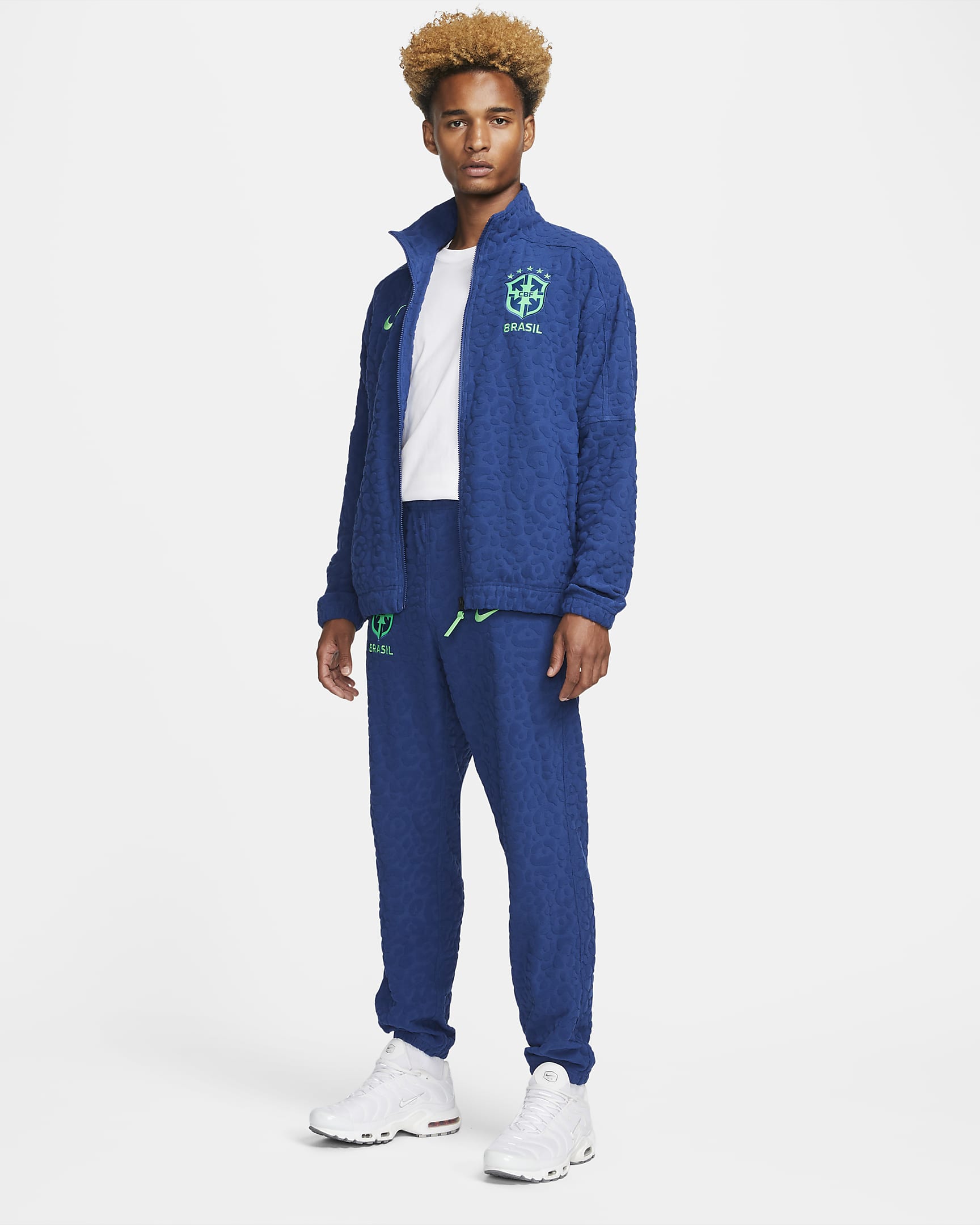 Brazil Men's French Terry Football Tracksuit Bottoms. Nike NZ