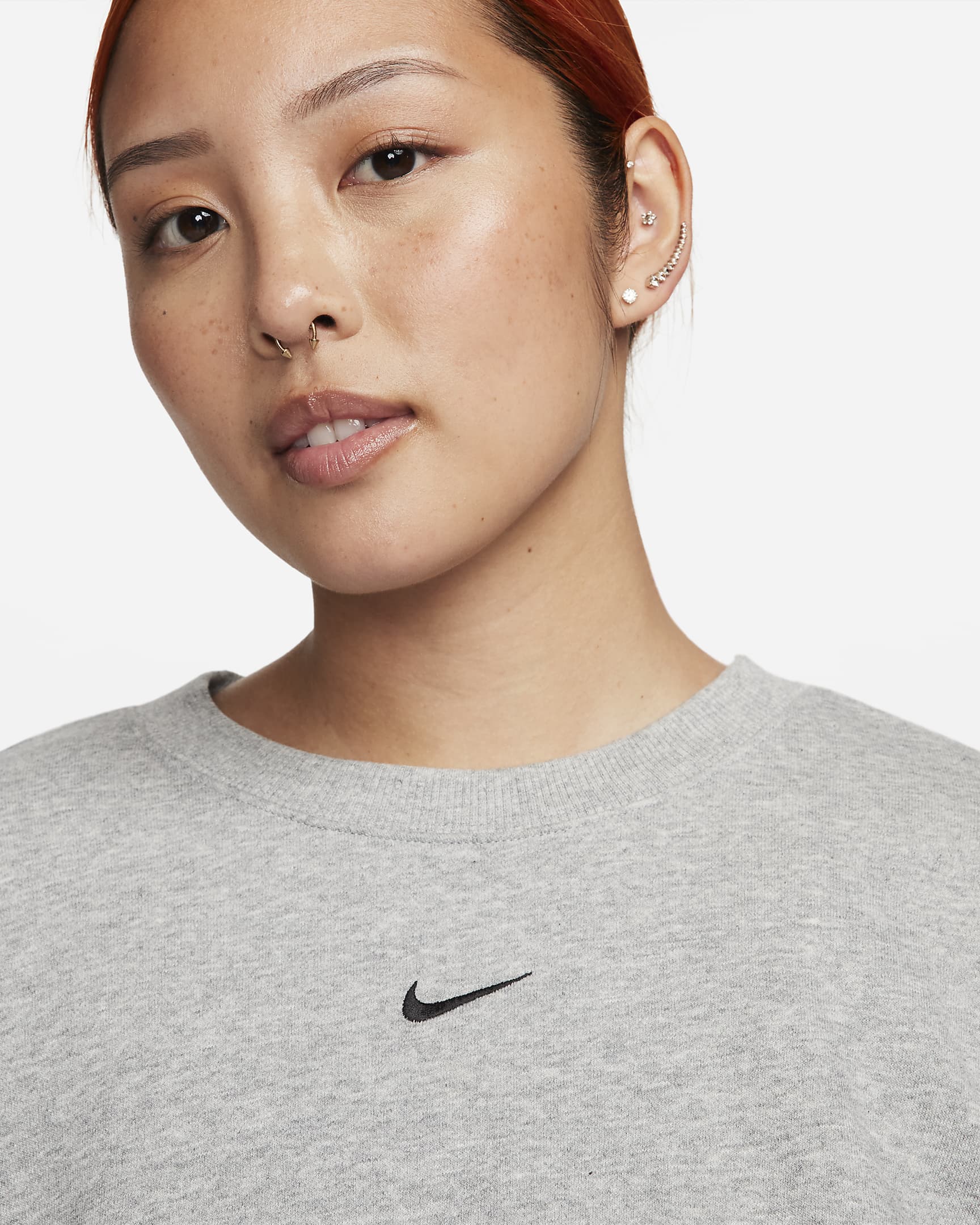 Nike Sportswear Womens French Terry Crew Neck Crop Top Nike Ph