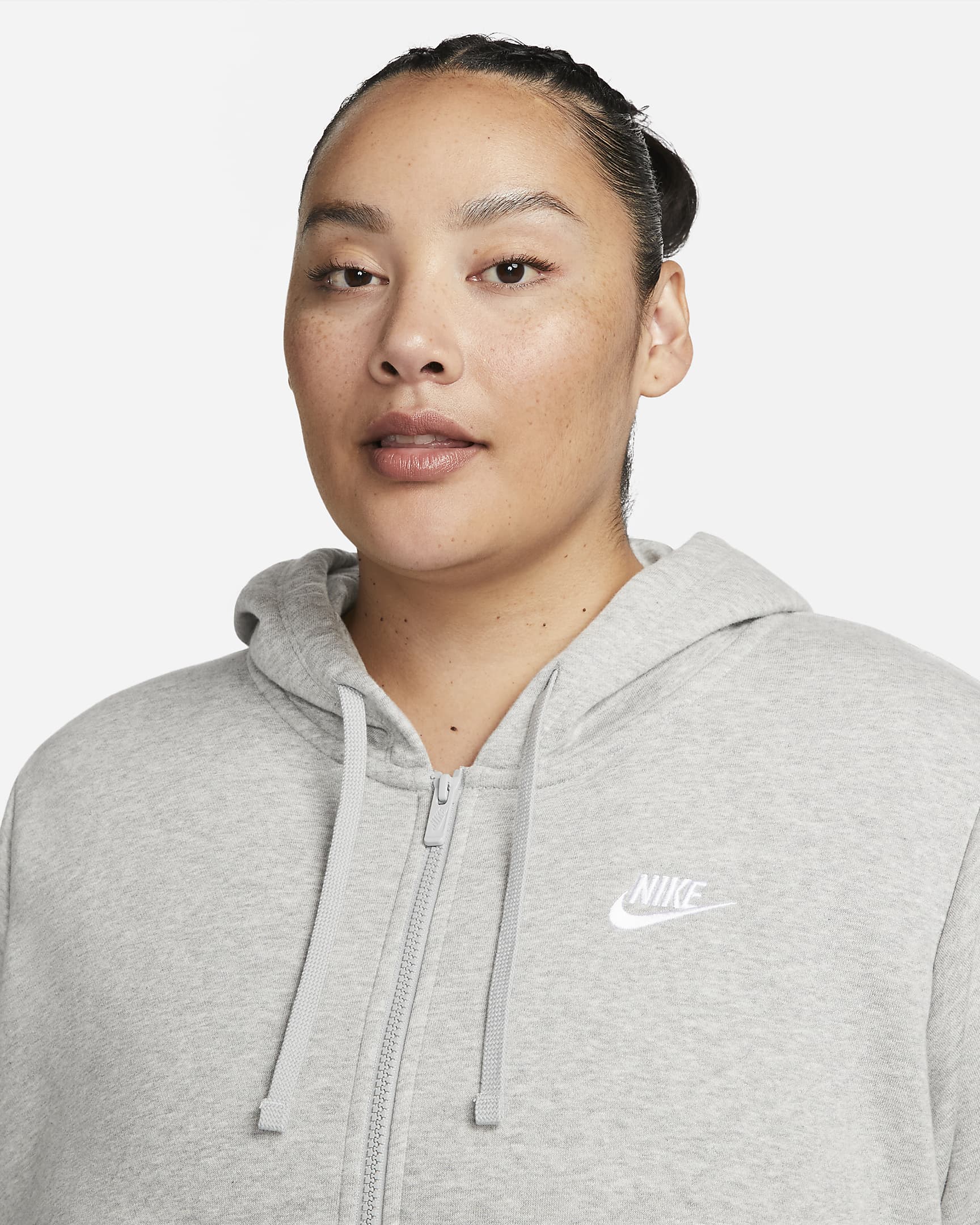 Nike Sportswear Club Fleece Women's Full-Zip Hoodie (Plus Size). Nike SI