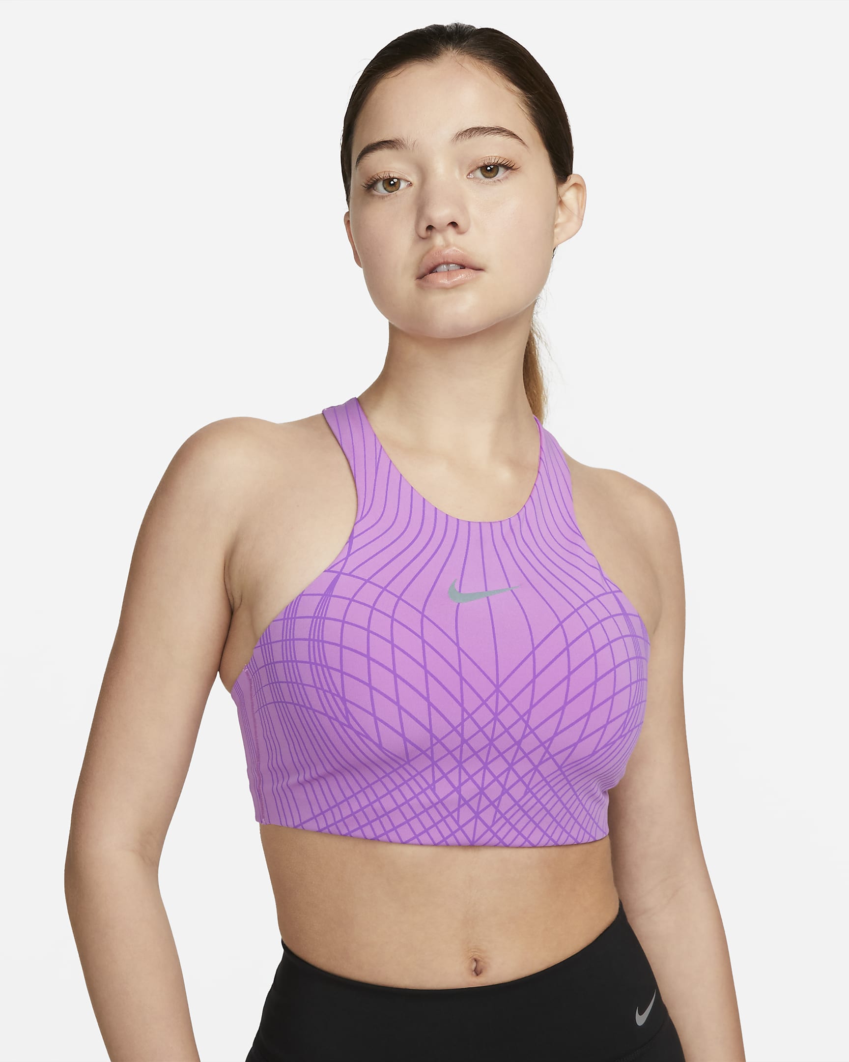 Bra Imbottito A Sostegno Medio E Collo Alto Nike Swoosh Phoenix Donna