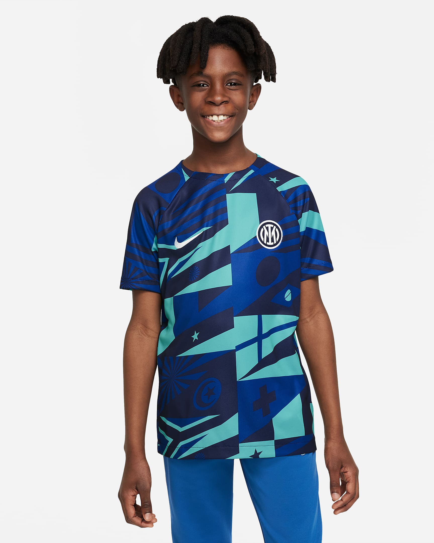 Inter Milan Older Kids' Nike Dri-FIT Pre-Match Football Top. Nike UK