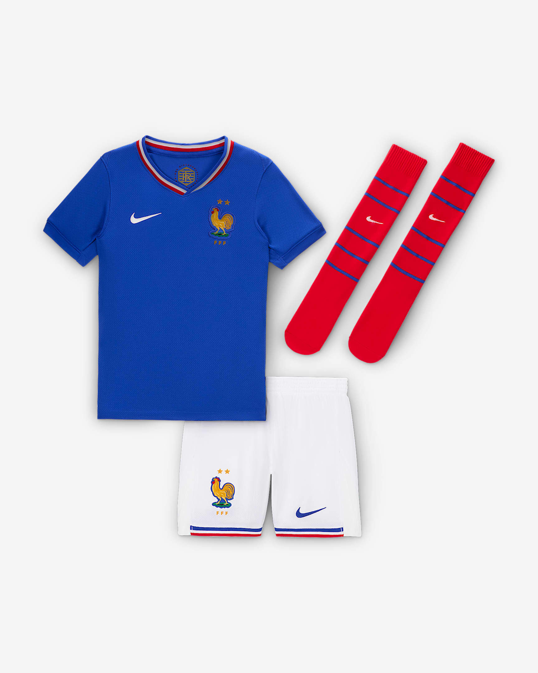 FFF 2024 Stadium Home Nike Replika dreiteiliges Fußballtrikot-Set für ...