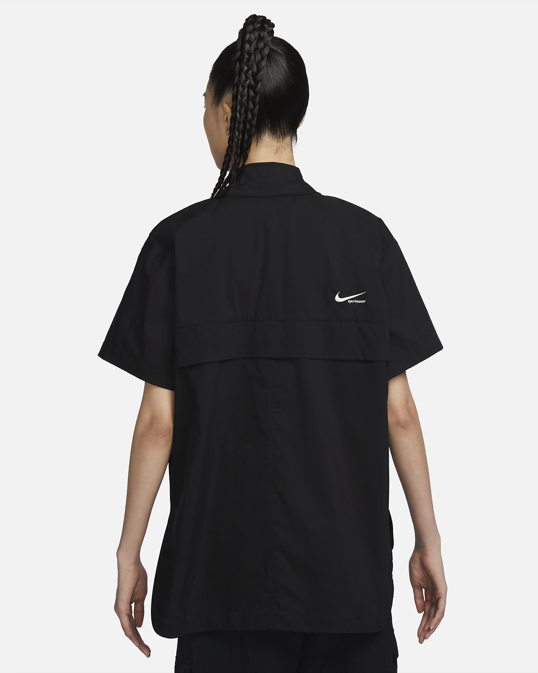 Nike Sportswear Collection Women's Woven Short-Sleeve Top. Nike IN
