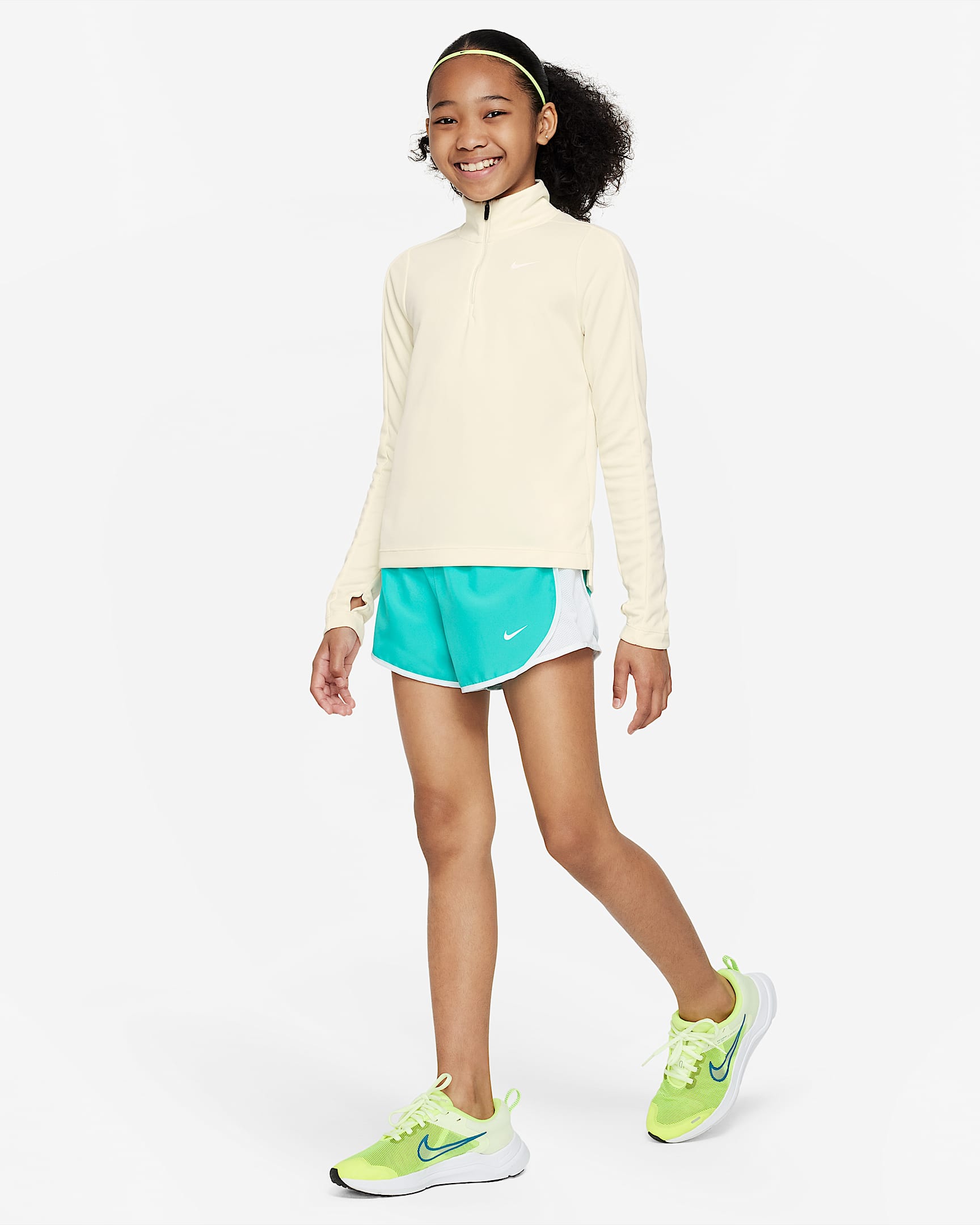 Nike Dri-FIT Older Kids' (Girls') Long-Sleeve 1/2-Zip Top. Nike CZ