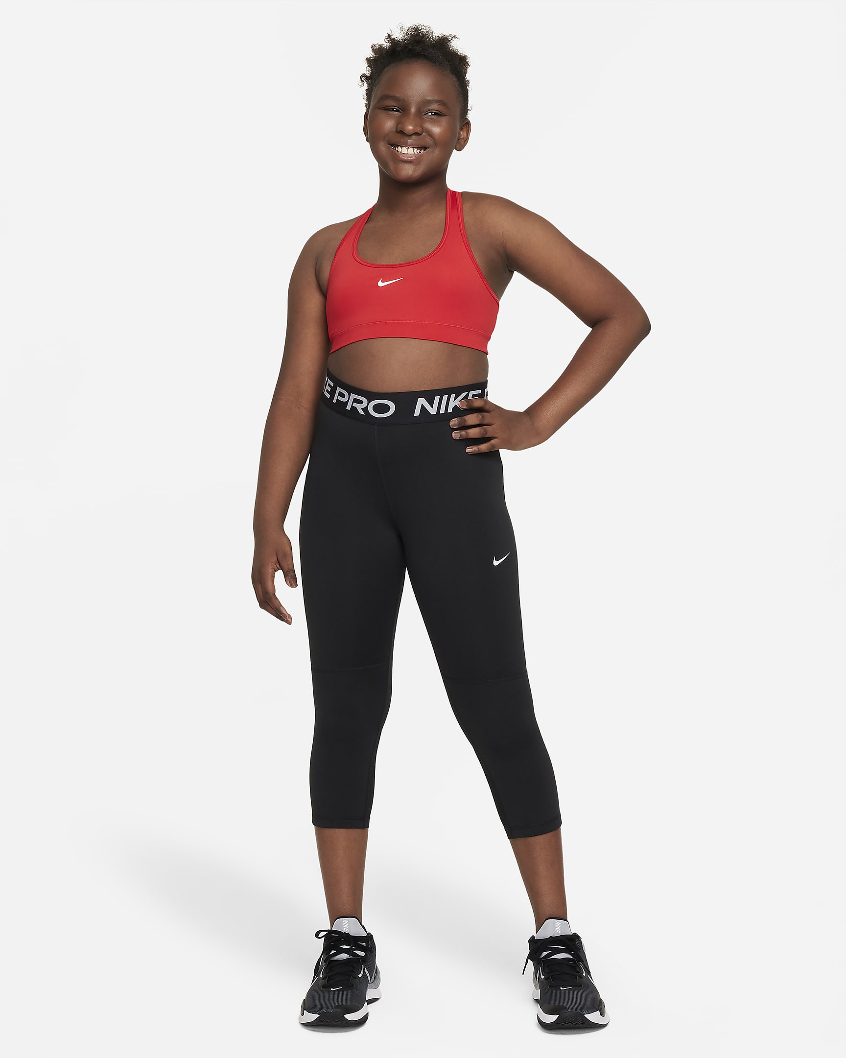 Nike Swoosh Big Kids' (Girls') Sports Bra (Extended Size). Nike.com