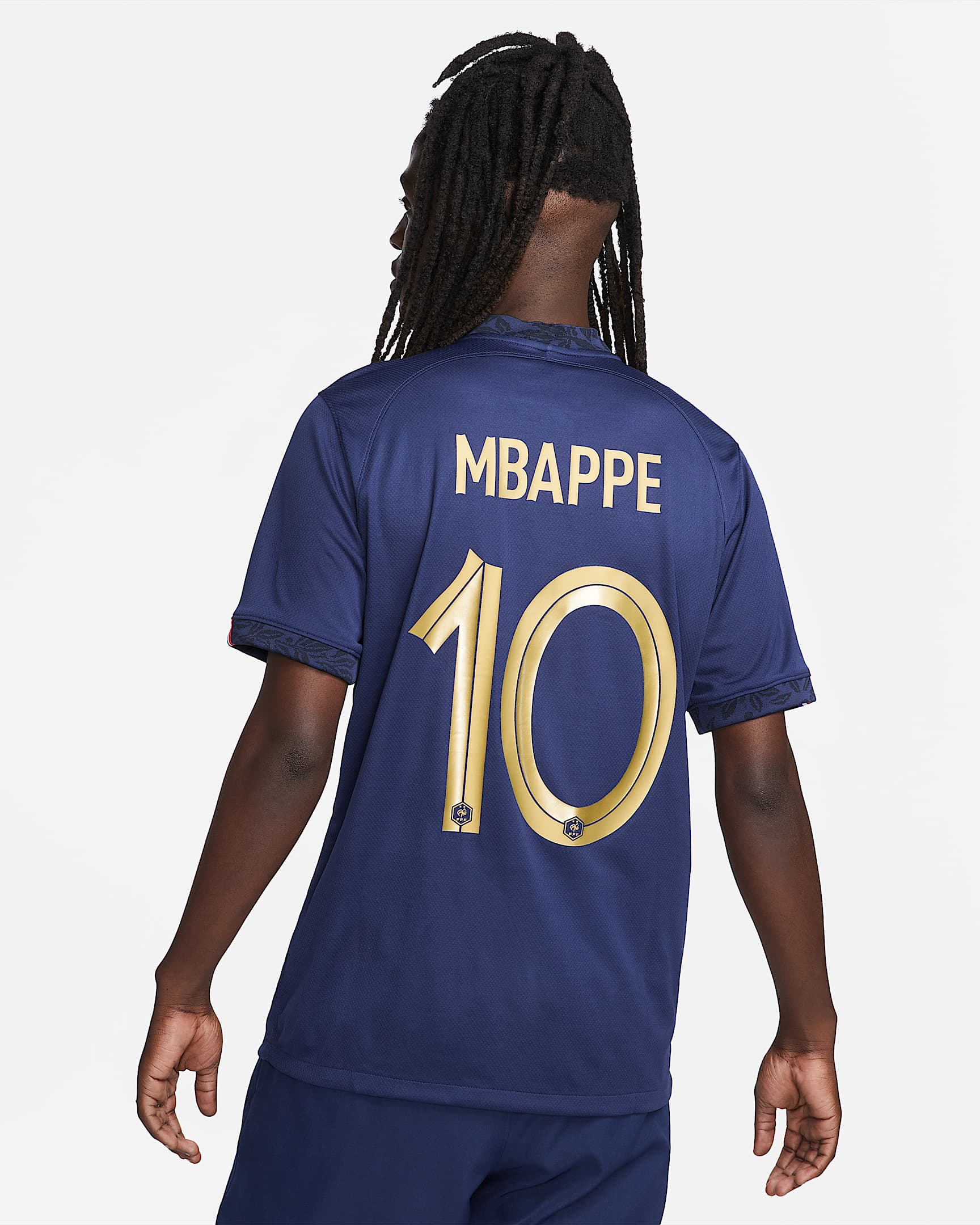 Maglia da calcio Nike Dri-FIT Kylian Mbappé FFF 2022/23 Stadium da uomo ...
