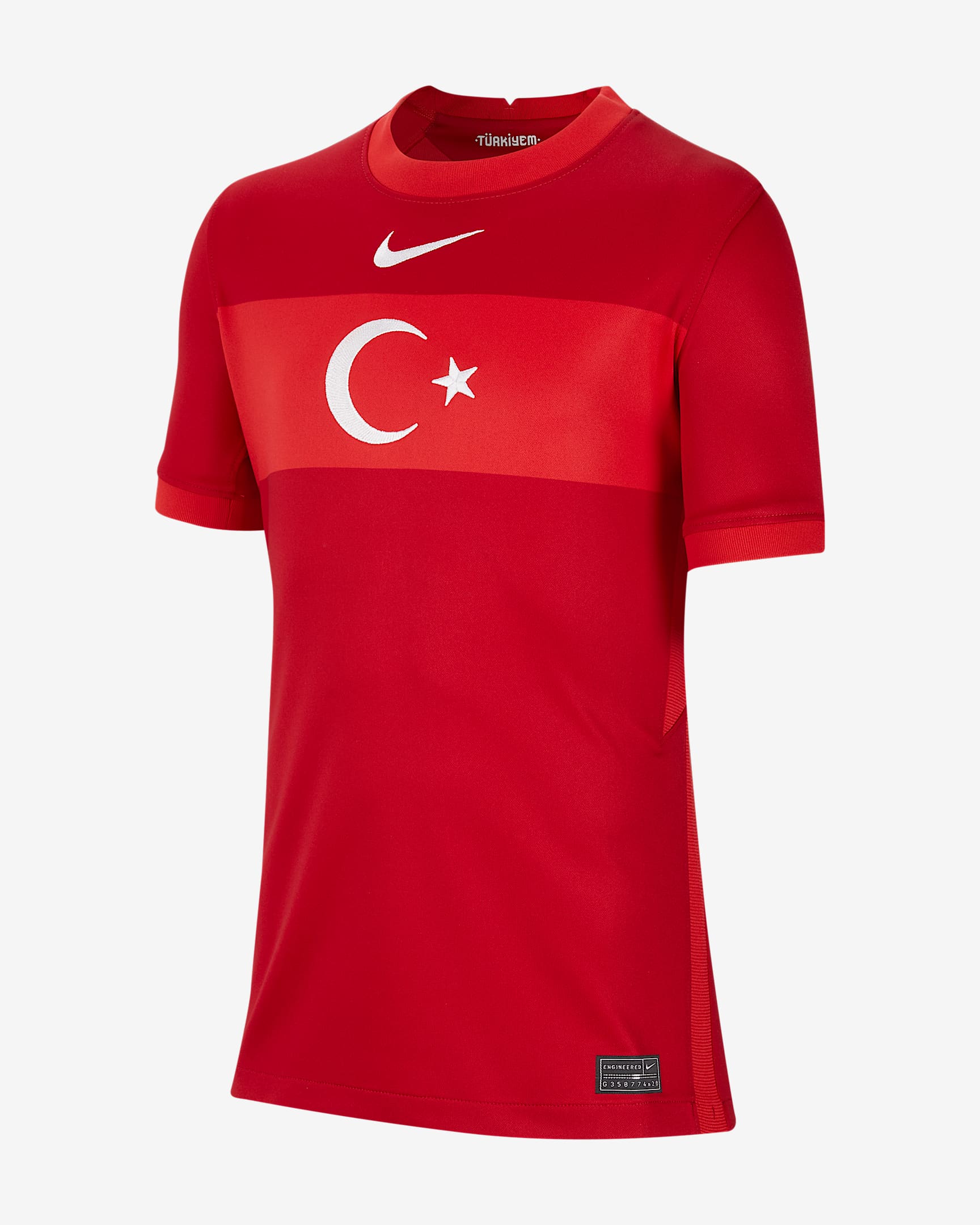 Turkey 2020 Stadium Away Older Kids' Football Shirt. Nike DK