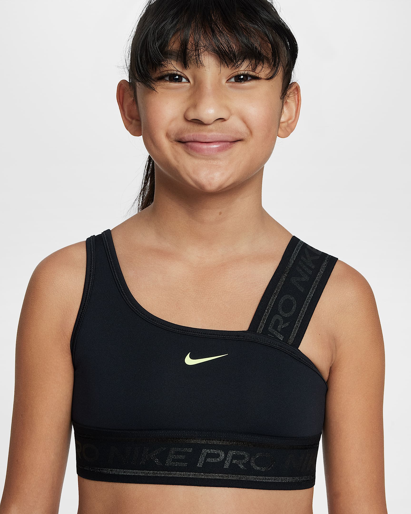 Nike Pro Swoosh Girls Asymmetrical Sports Bra