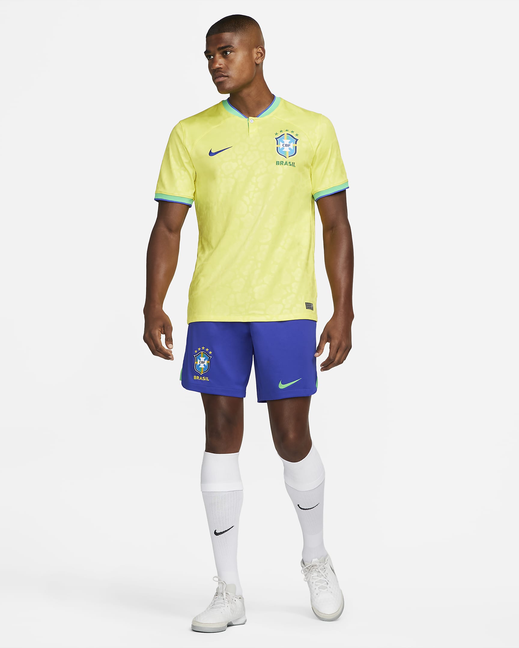 Brazil 2022/23 Stadium Home Men's Nike Dri-FIT Football Shorts. Nike PT