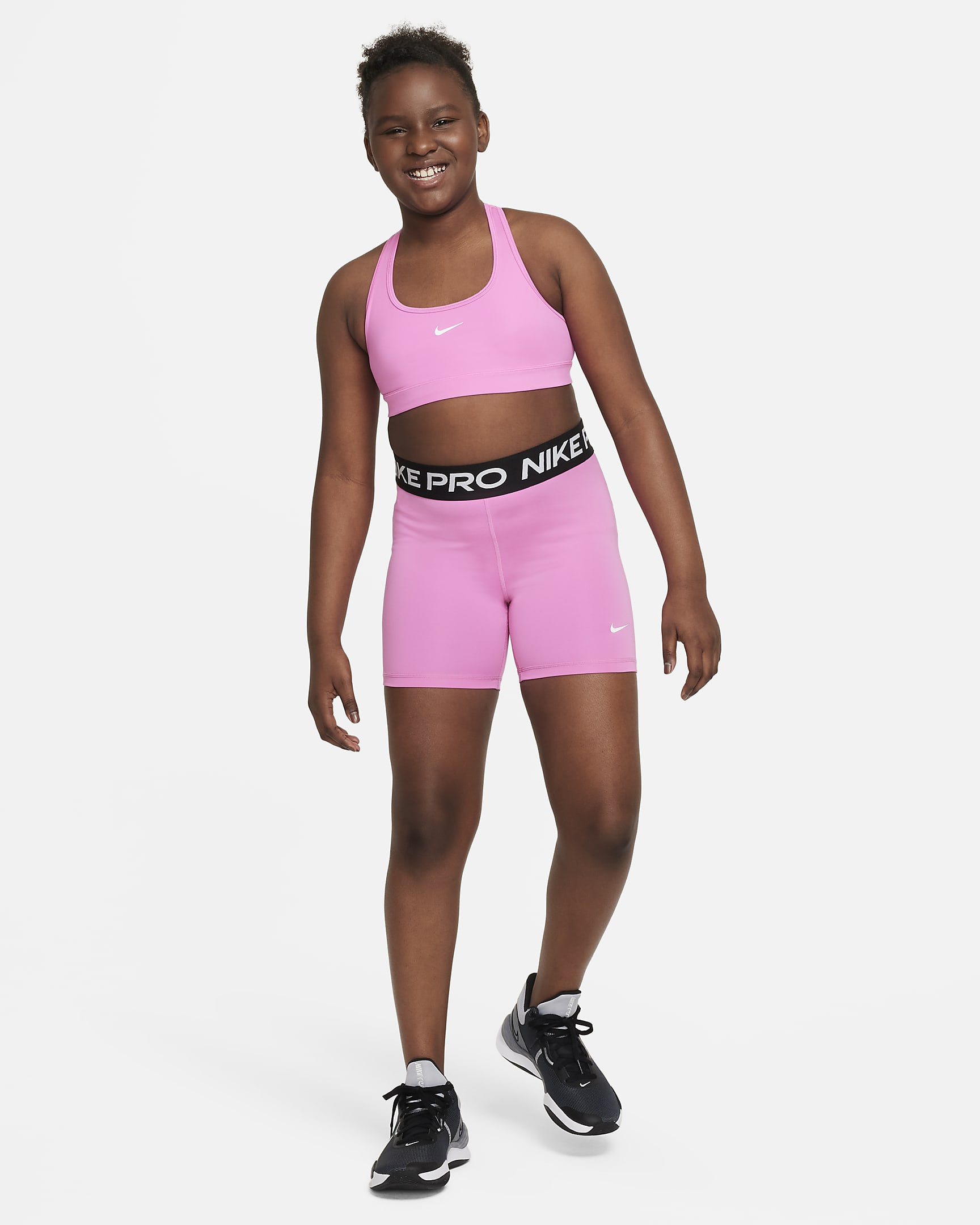 Nike Swoosh Big Kids' (Girls') Sports Bra (Extended Size). Nike.com