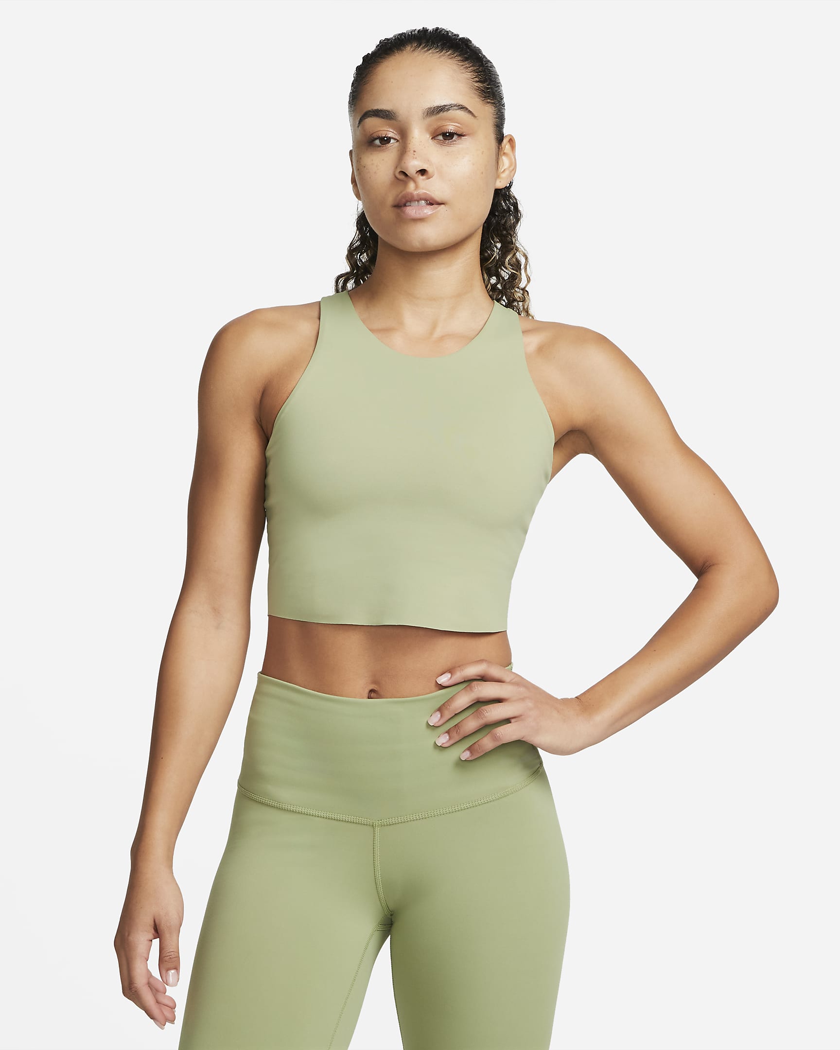 Nike Yoga Dri Fit Luxe Womens Shelf Bra Cropped Tank Nike Se