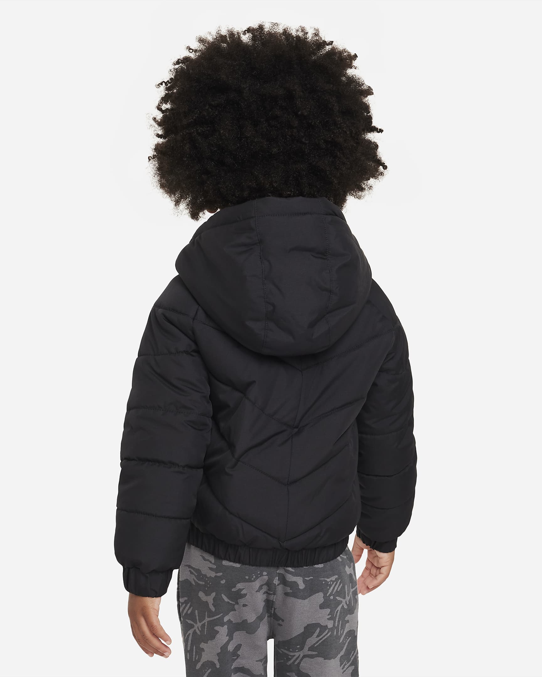 Nike Toddler Hooded Chevron Puffer Jacket. Nike LU