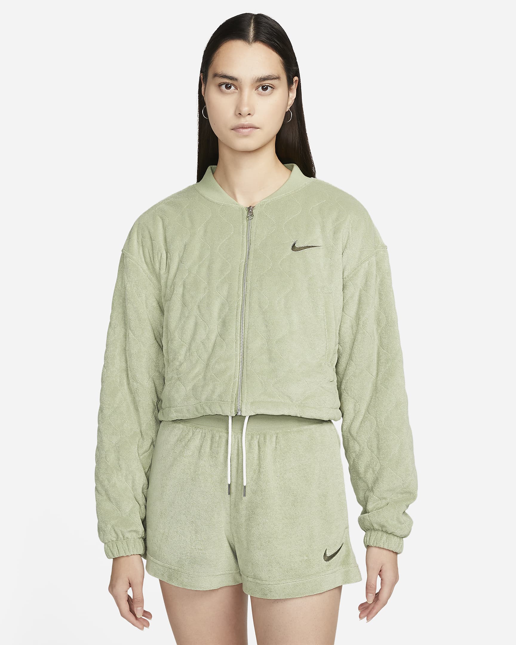 Nike Sportswear Women's Terry Quilted Jacket. Nike NL