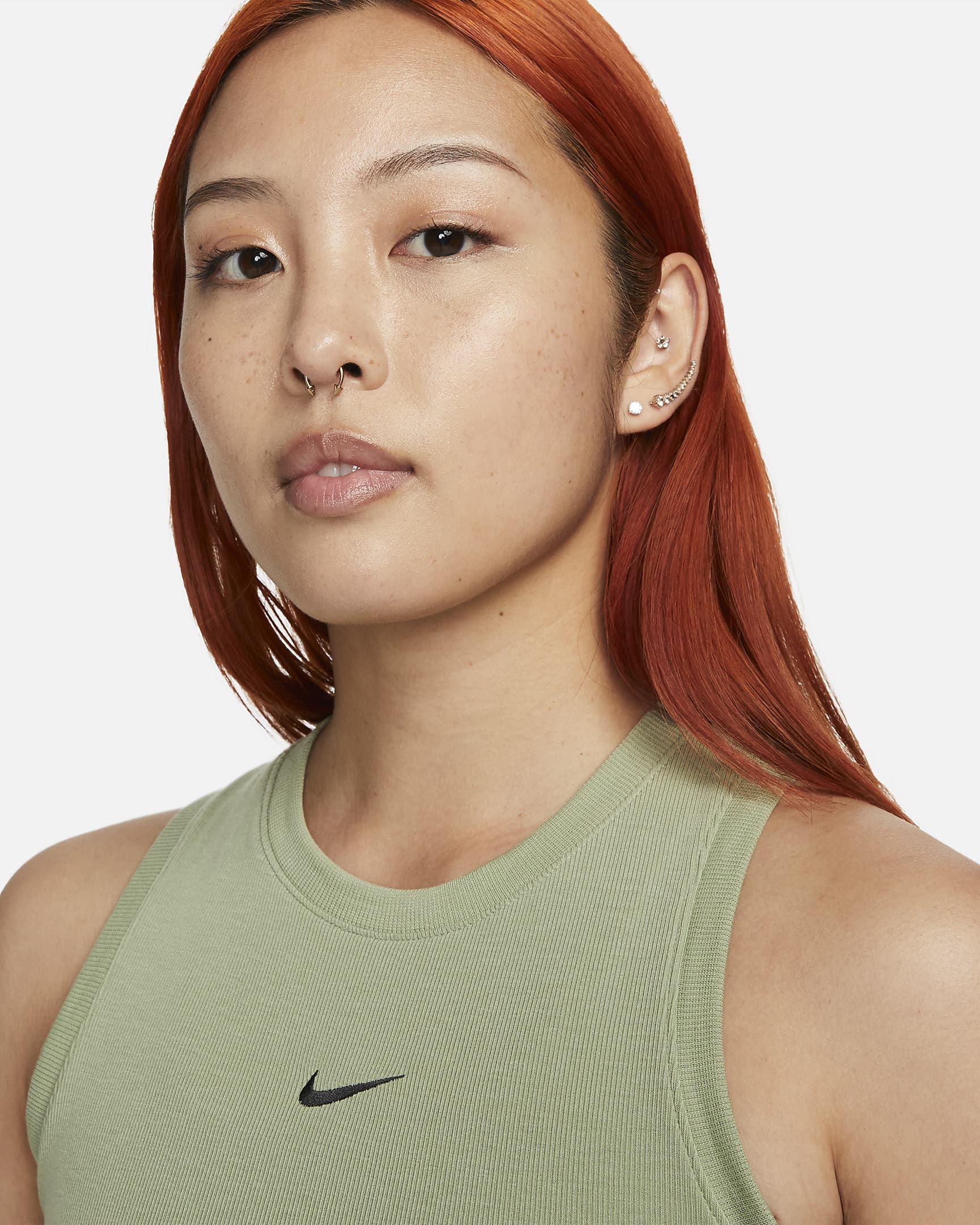 Nike Sportswear Essentials Women's Ribbed Cropped Tank Top. Nike IN